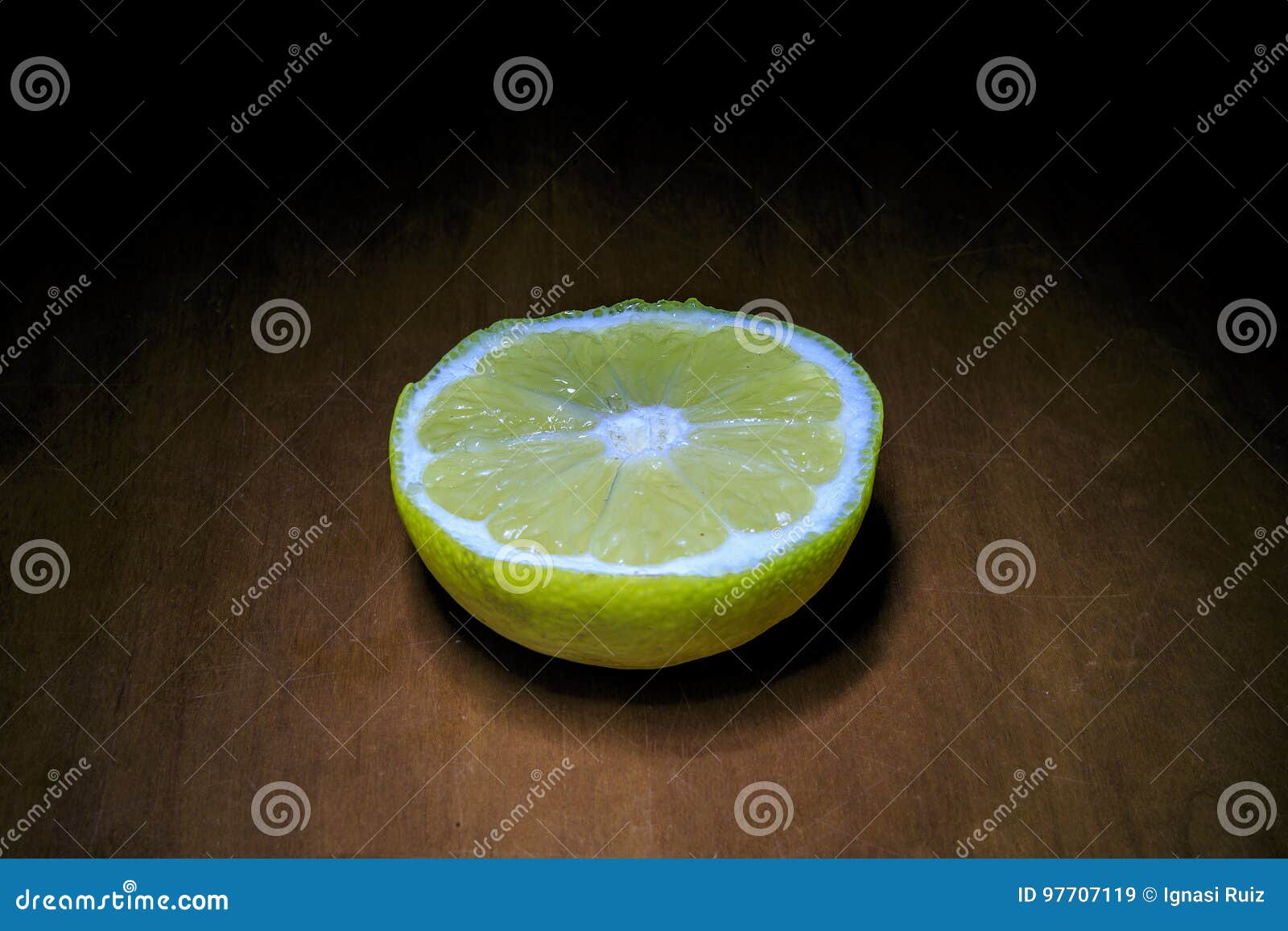 Isolated Slice of Lemon in the Shadow Stock Image - Image of lemon ...