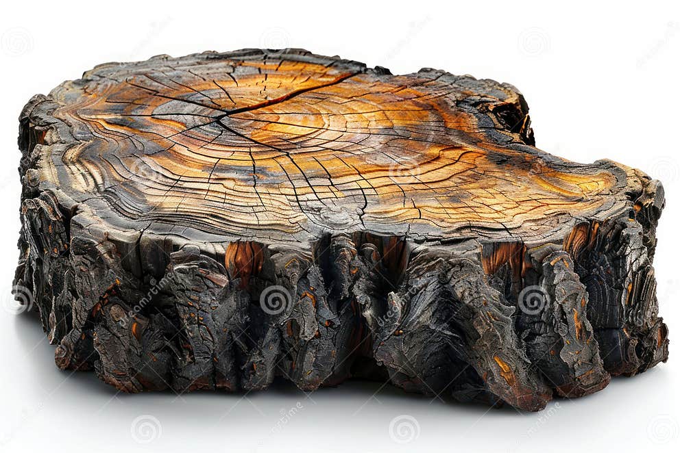 Isolated Slice of Tree Trunk on White Background - Cutout Stock ...