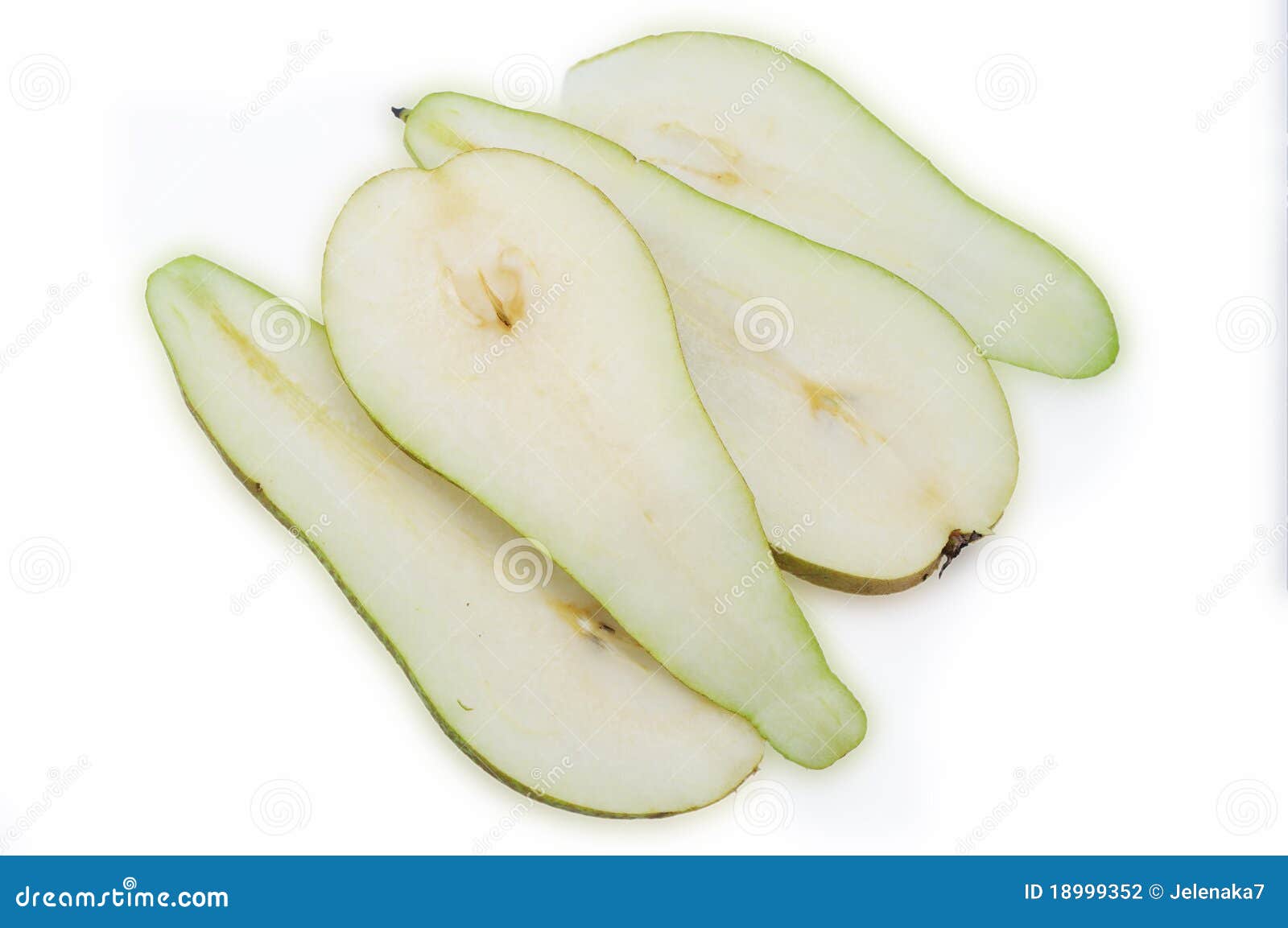Isolated slices of pear stock photo. Image of food, isolated - 18999352
