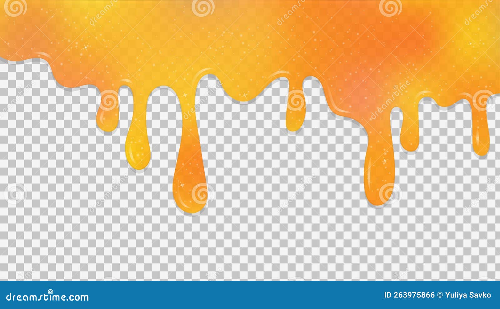 Isolated Slime. Vector Orange Slime with Glitter Stock Vector ...