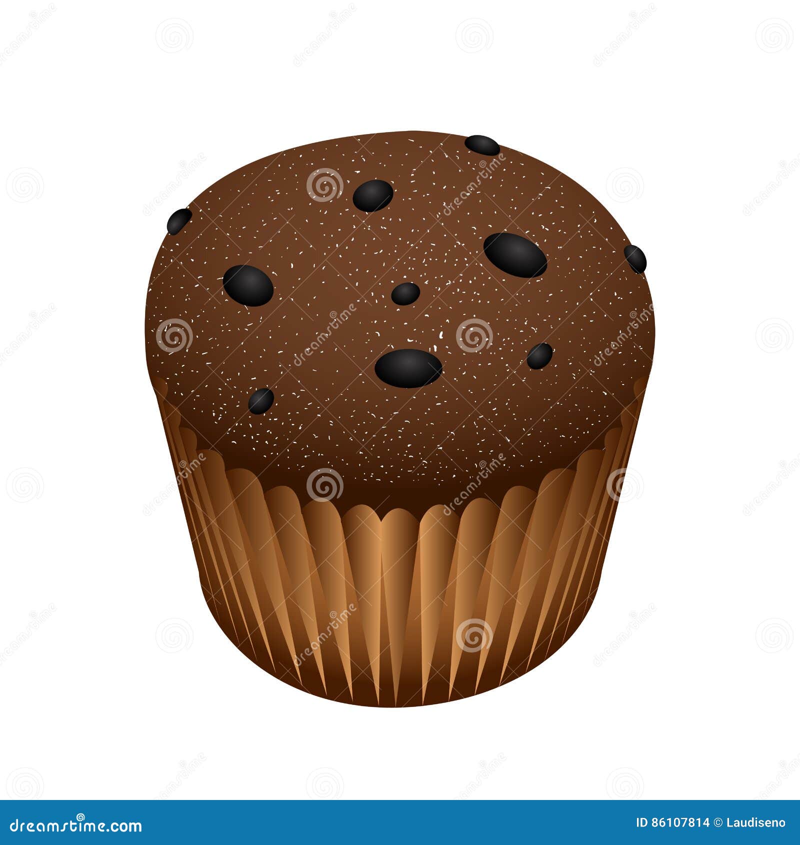 Isolated small cake stock illustration. Illustration of sugar - 86107814