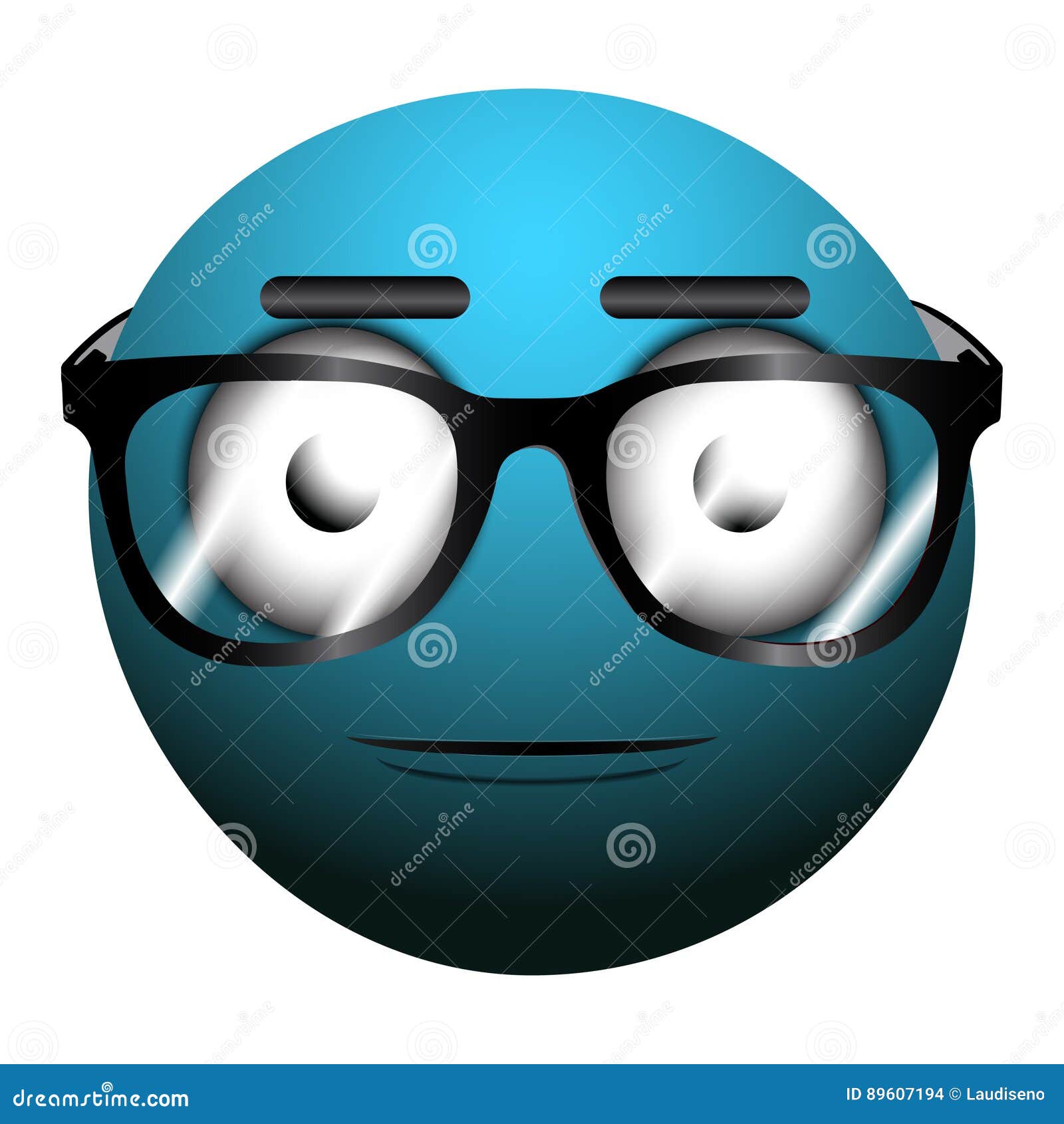 Isolated smart emote stock vector. Illustration of head - 89607194