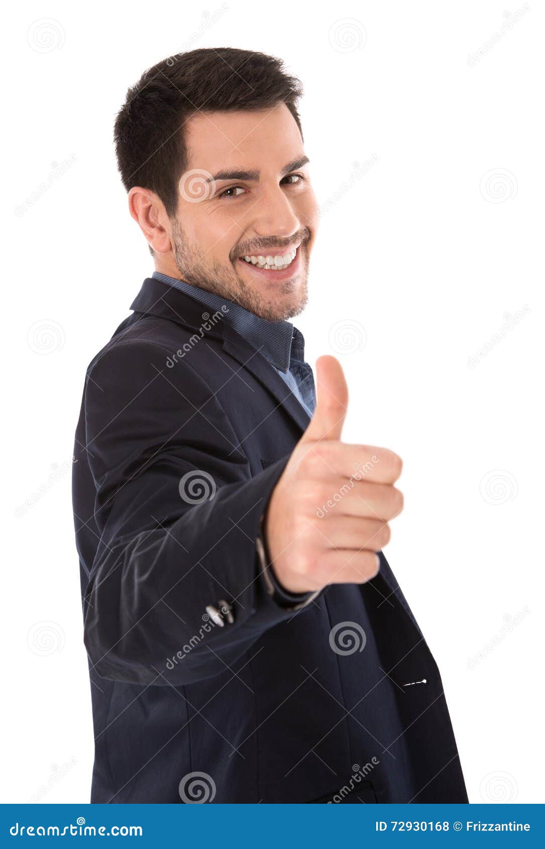 Isolated Smiling Businessman Making Thumbs Up Gesture. Stock Photo ... Isolated Smiling Businessman Making Thumbs Up Gesture. Stock Photo ...