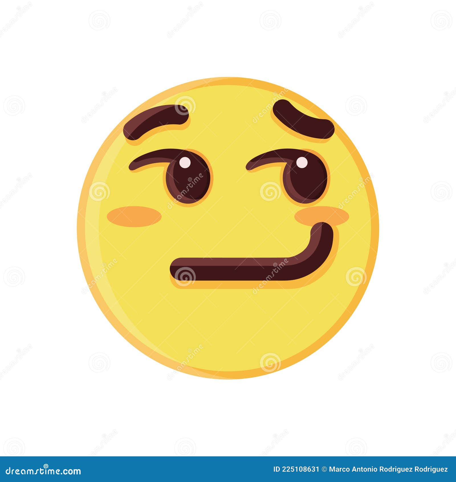 Isolated Smirk Emoji Face Icon Stock Vector - Illustration of emoji ...