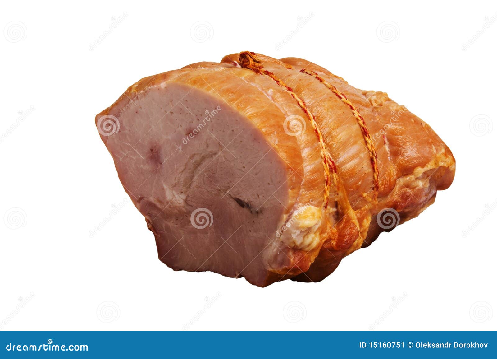 Isolated smoked ham stock image. Image of smoked, healthy - 15160751