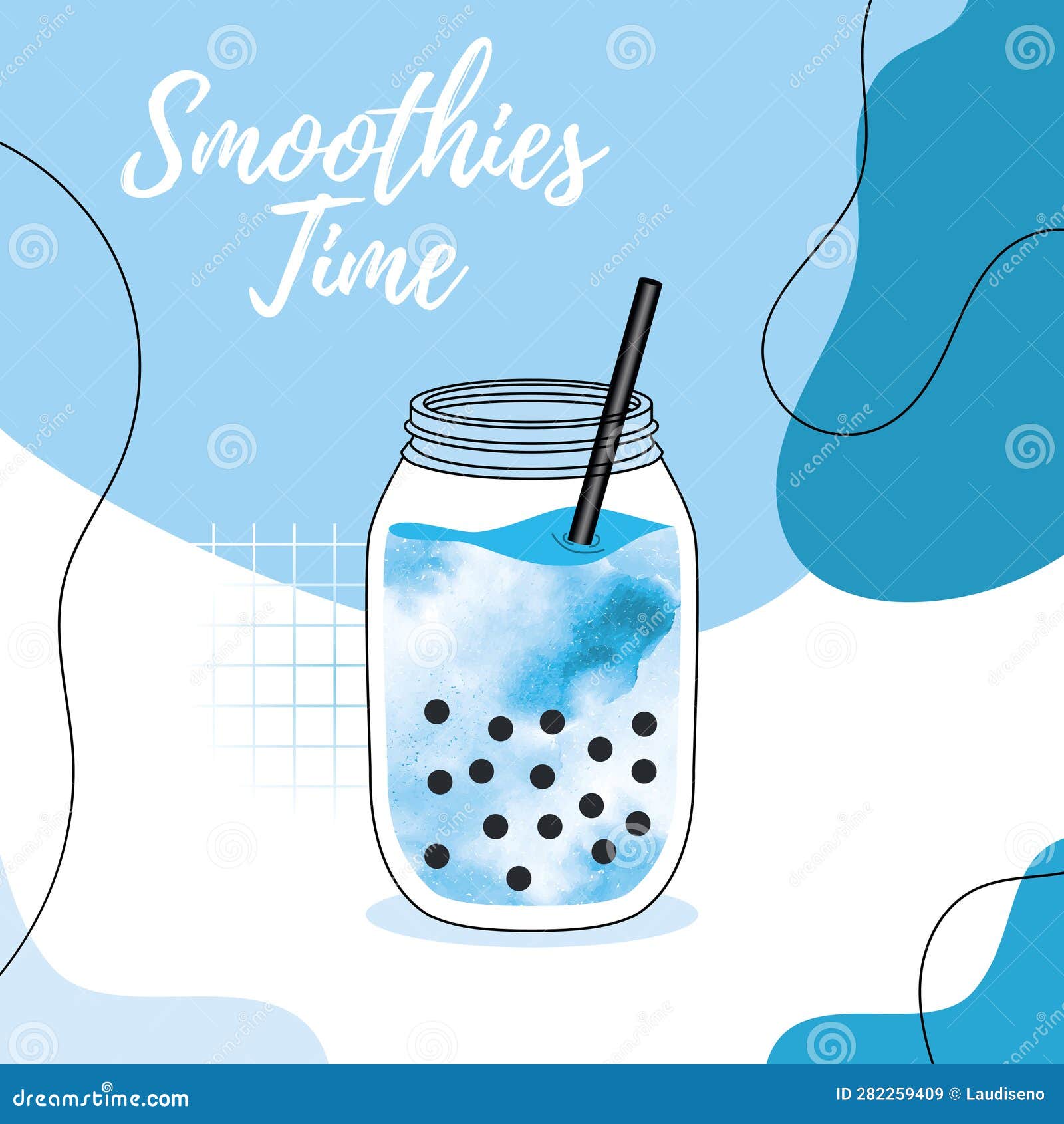 Isolated Smoothie Drink on Colored Poster Vector Stock Vector ...
