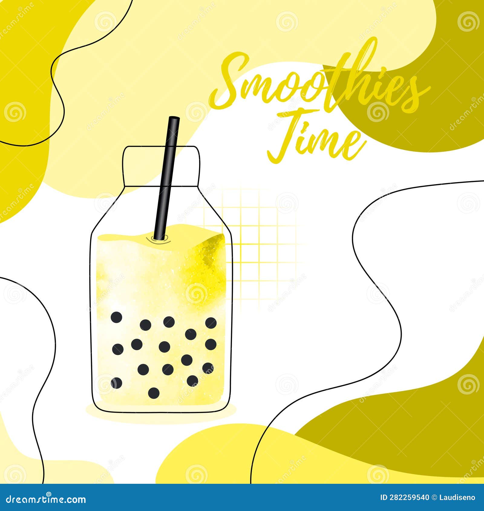 Isolated Smoothie Drink on Colored Poster Vector Stock Vector ...
