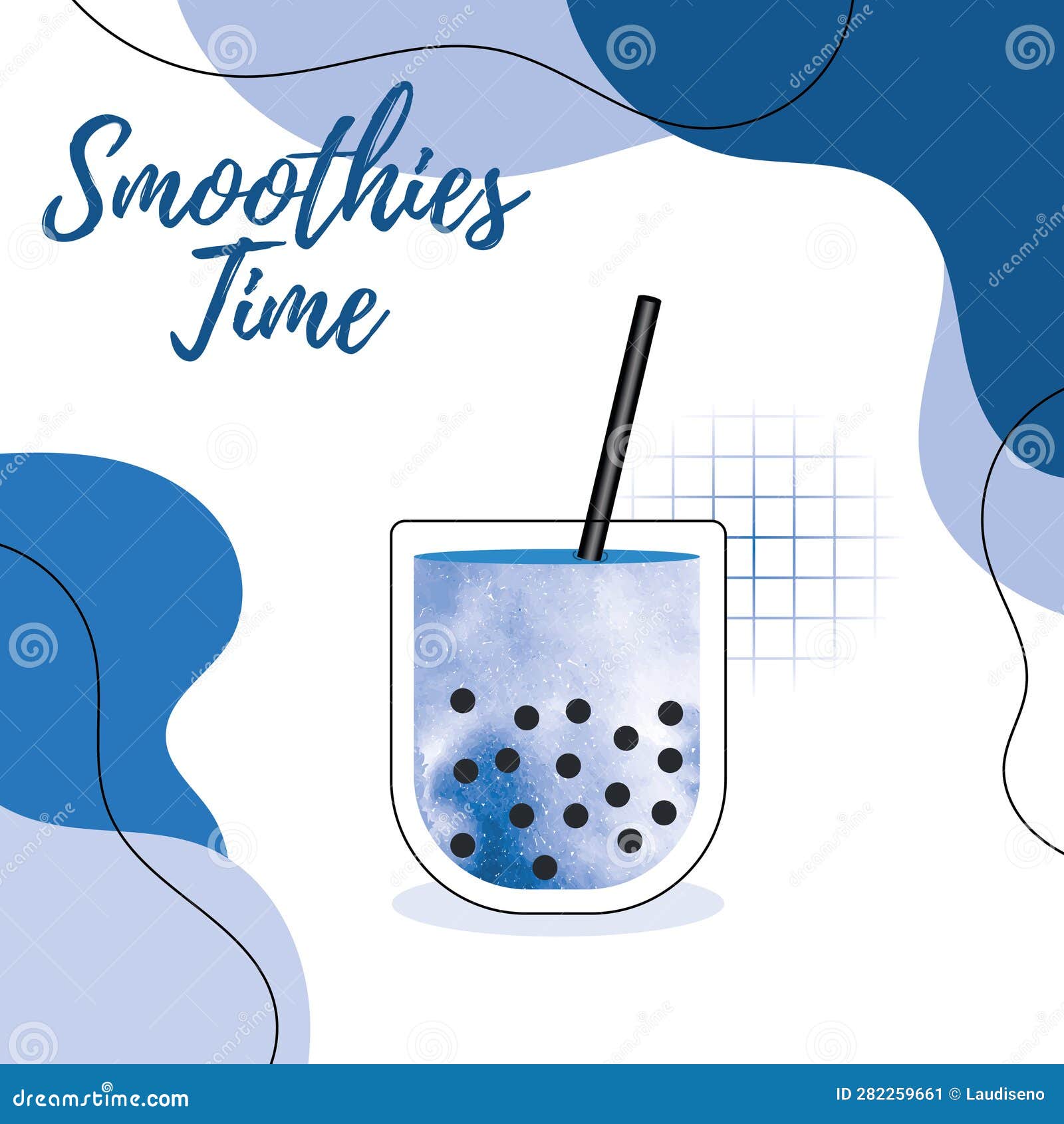 Isolated Smoothie Drink on Colored Poster Vector Stock Vector ...