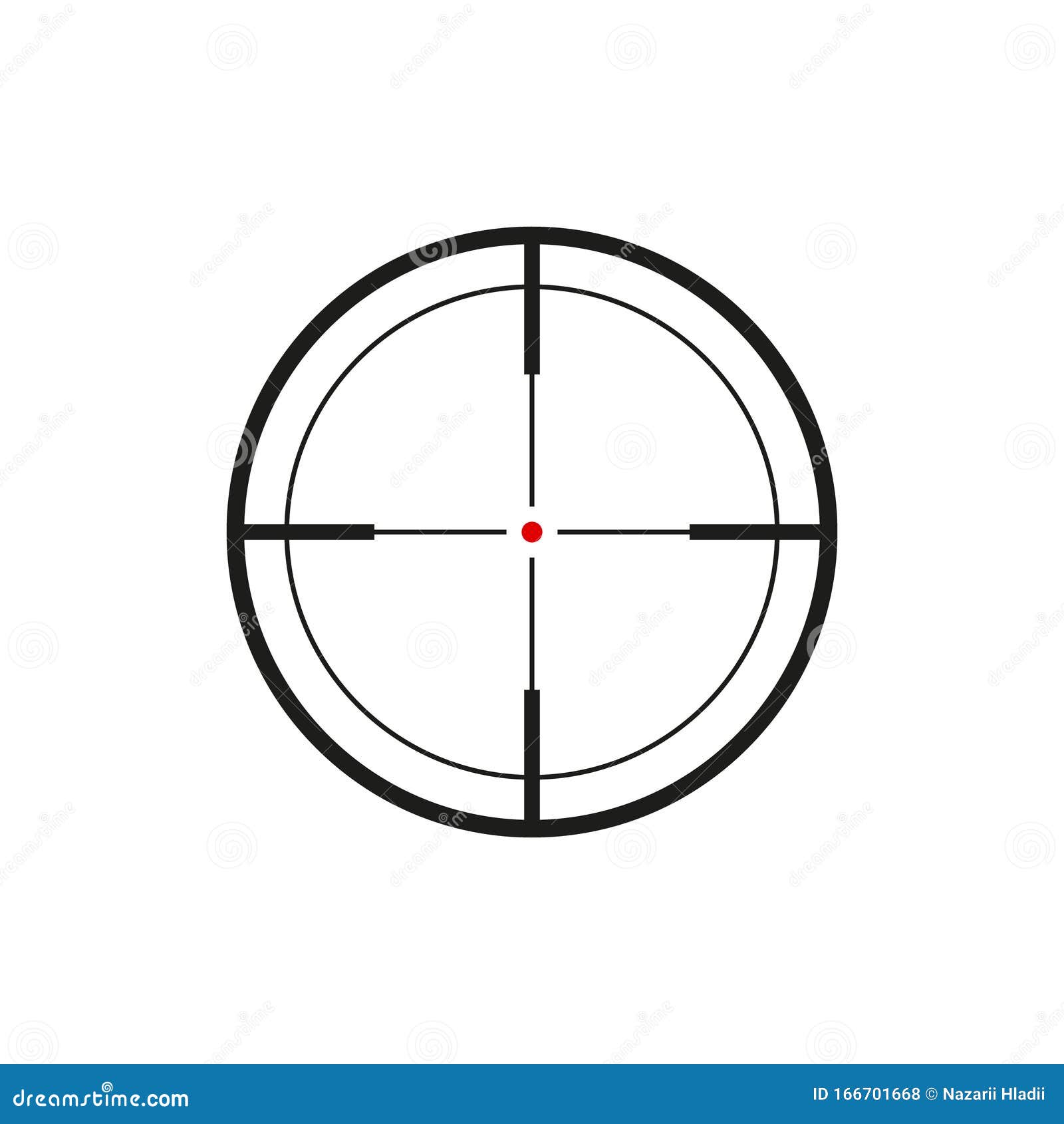 Isolated Sniper Sight on White Background, Vector Illustration. Stock ...