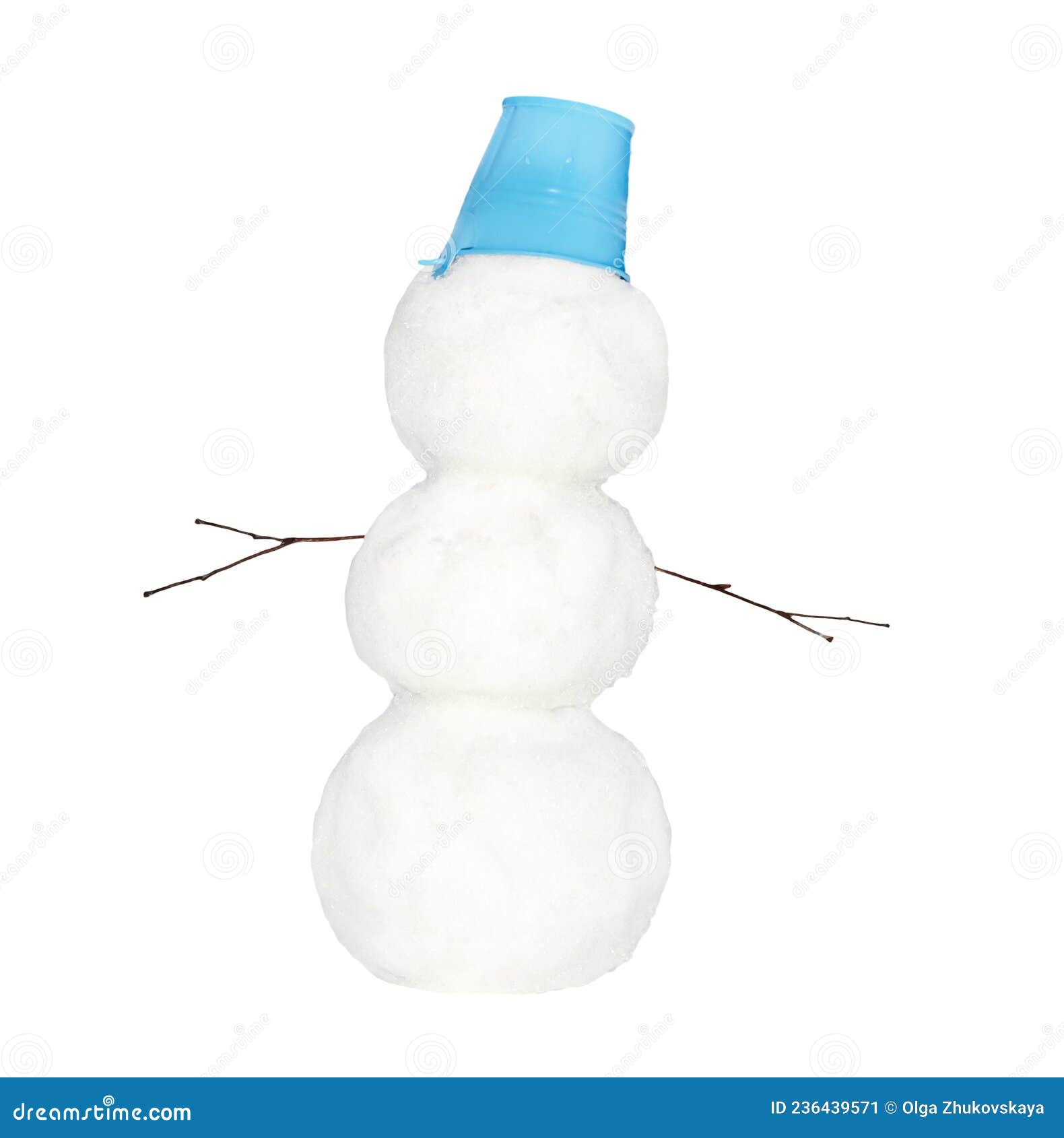 Isolated Snowman without a Face. New Year Character Stock Image - Image ...