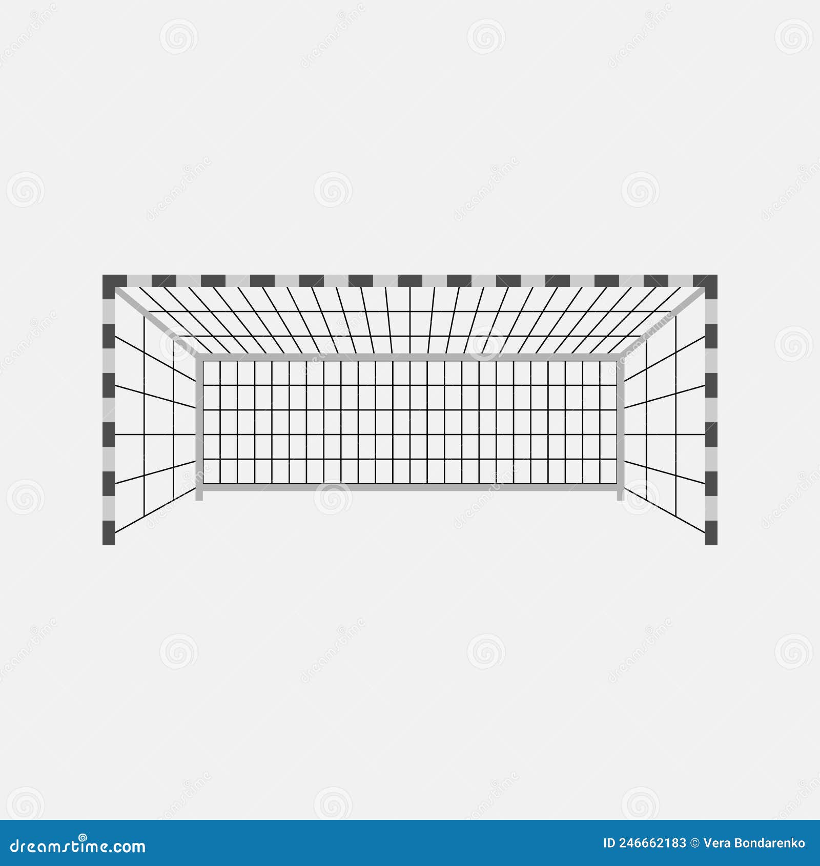 Isolated Soccer Goal with Net for Playing Football Stock Vector ...