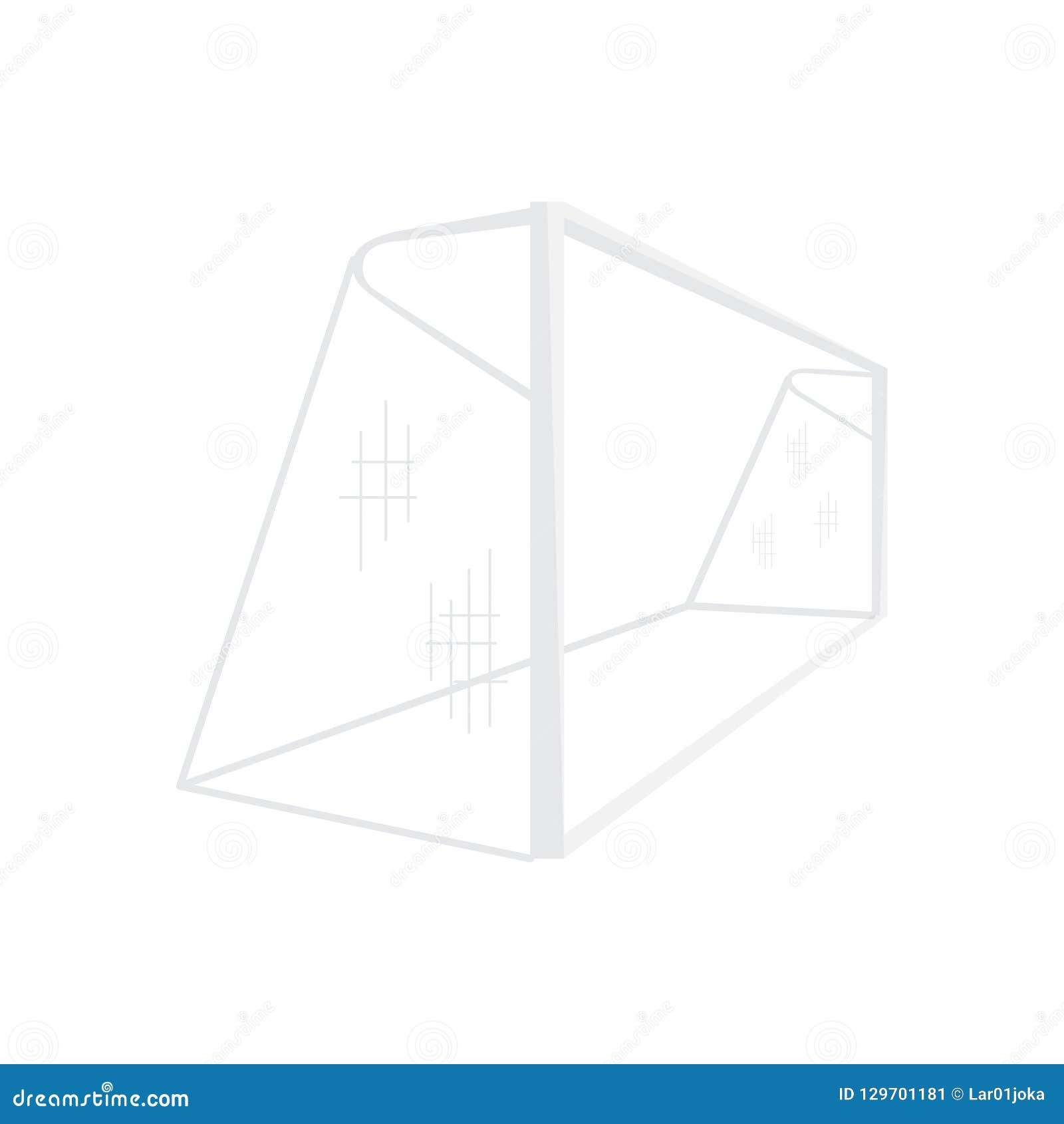 Isolated soccer net stock vector. Illustration of sport - 129701181
