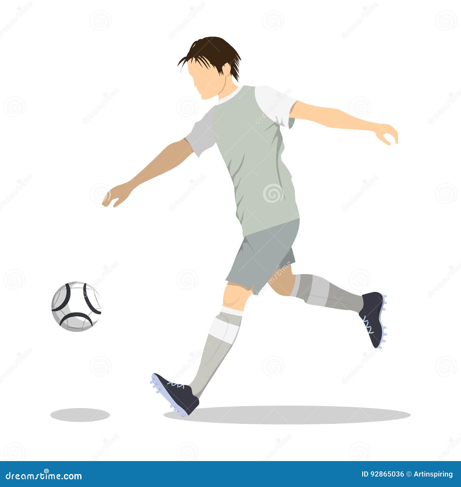 Isolated soccer player. stock vector. Illustration of brand - 92865036