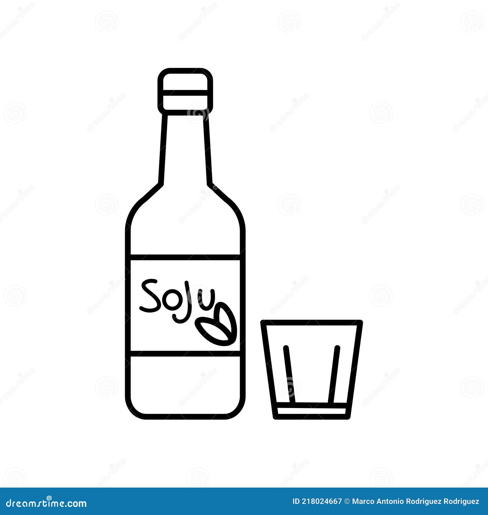 Isolated Soju Bottle Beverage Icon Stock Vector - Illustration of ...