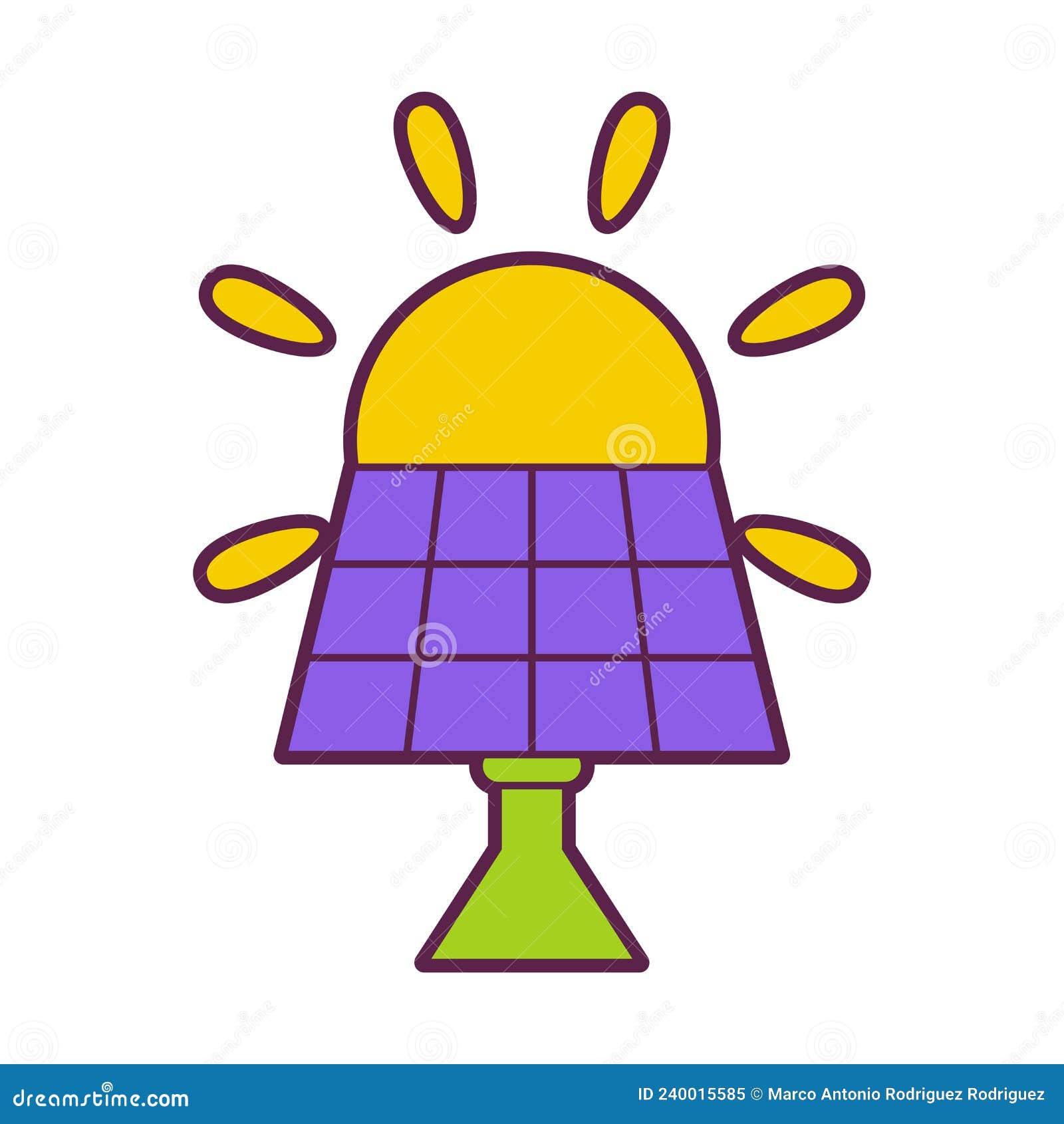Isolated Solar Panel Animated Clean Energy Vector Illustration Stock ...
