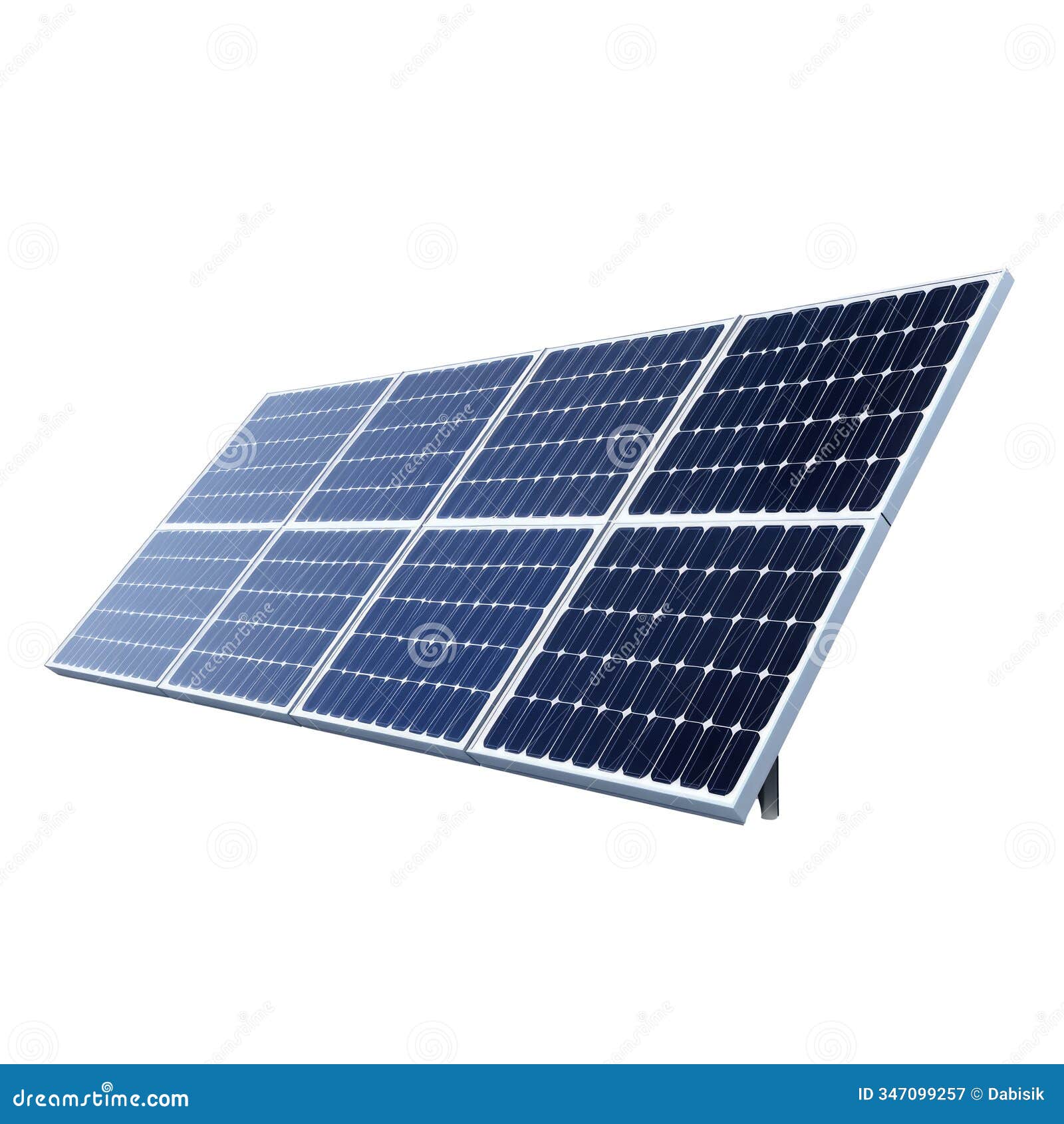 Isolated Solar Panel Array on White Background Stock Image - Image of ...
