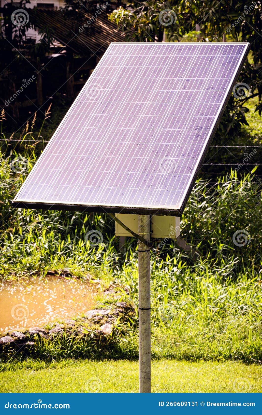 Isolated Solar Panel, a Solar Panel on a Rural Property, Unique, Old ...