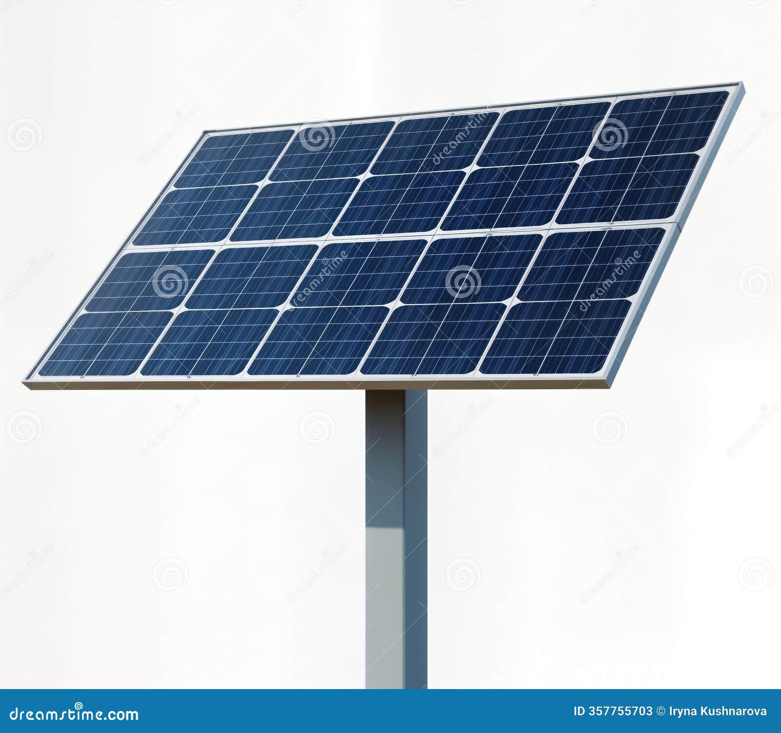 Isolated Solar Panel on Transparent Backdrop. Modern Eco-friendly Tech ...
