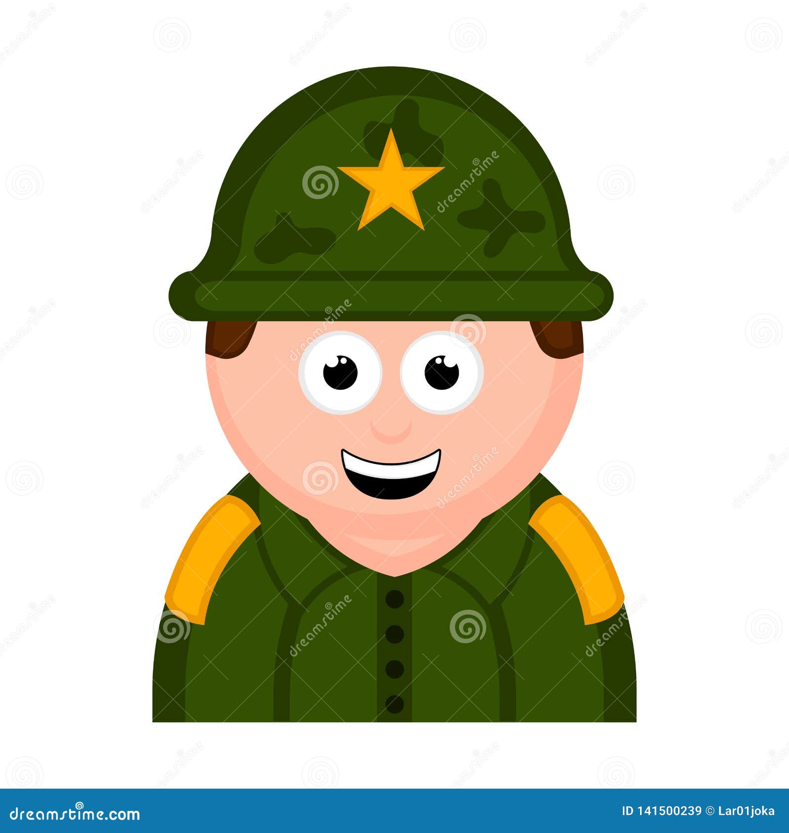Isolated Soldier Avatar Cartoon Vector Illustration | CartoonDealer.com ...