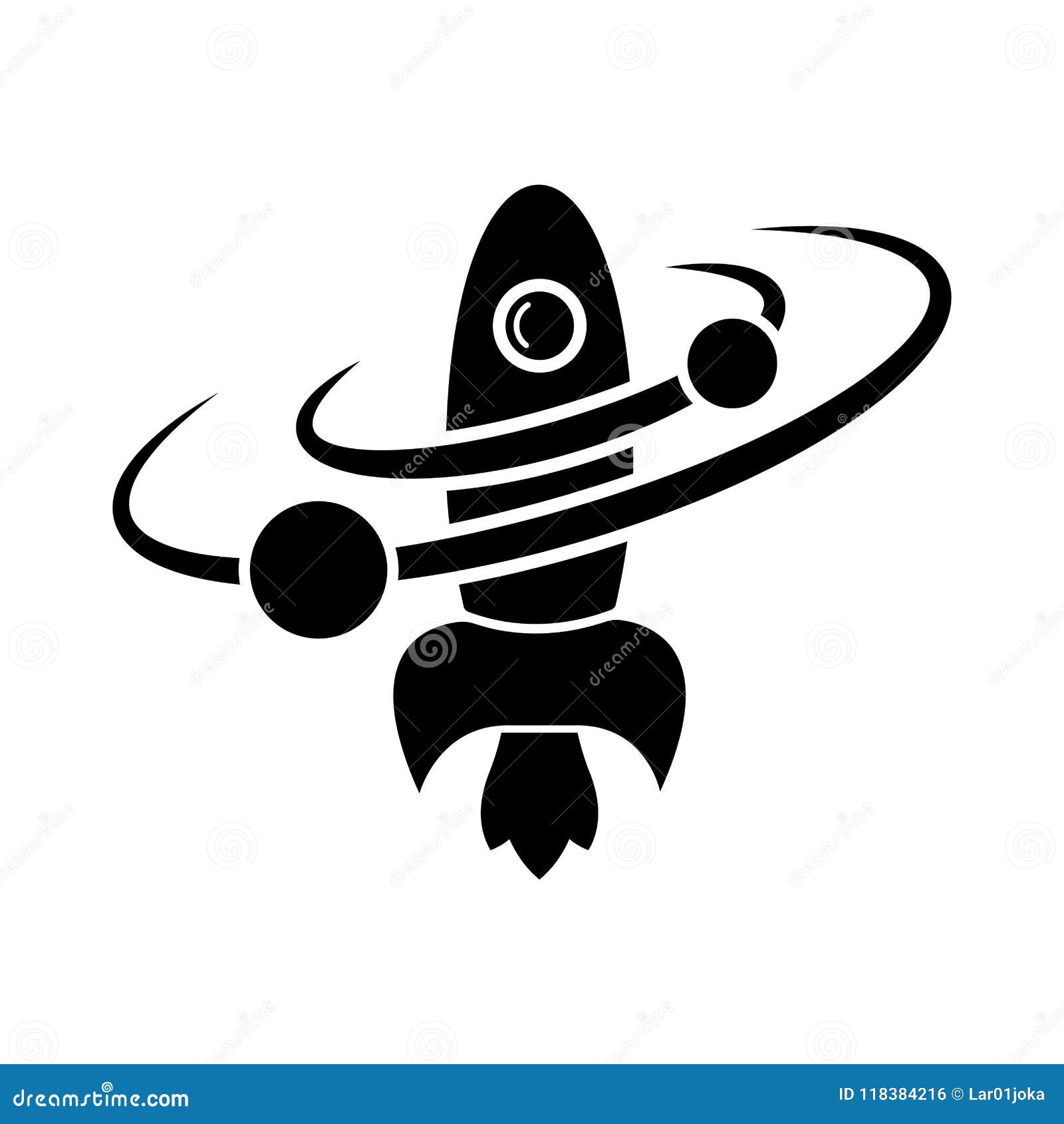 Isolated spaceship logo stock vector. Illustration of start - 118384216