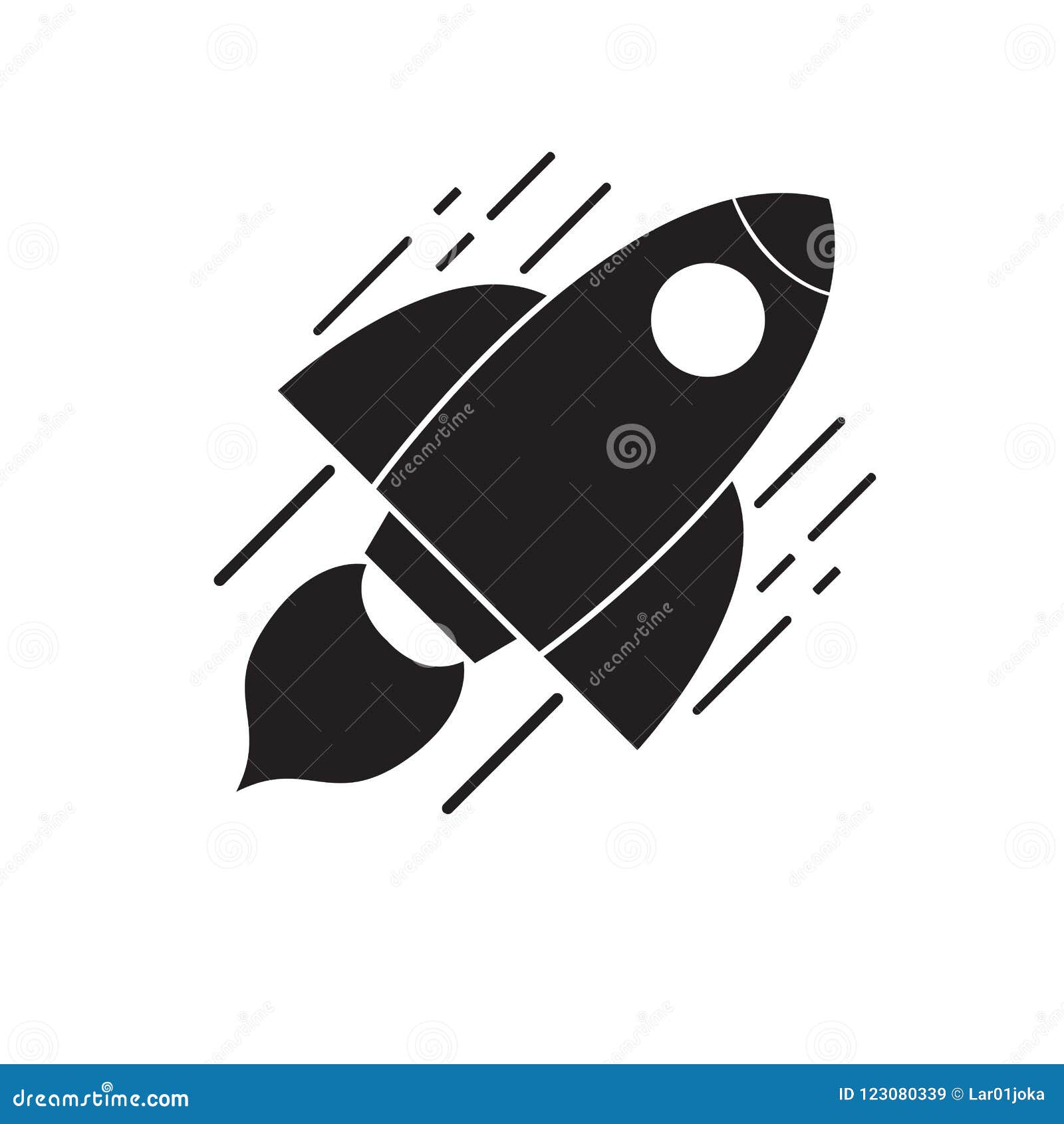 Isolated spaceship logo stock vector. Illustration of business - 123080339