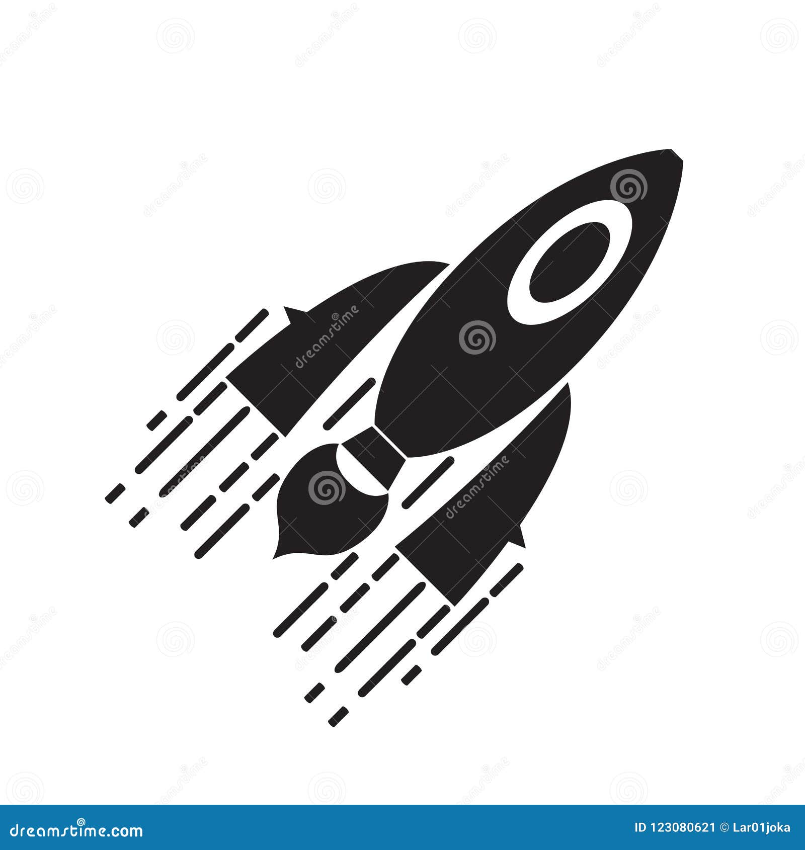 Isolated spaceship logo stock vector. Illustration of cartoon - 123080621