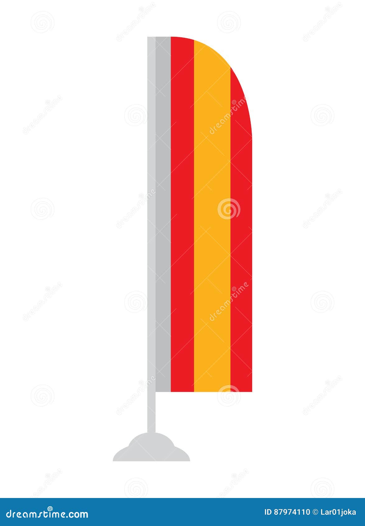 Isolated Spanish flag stock vector. Illustration of spain - 87974110