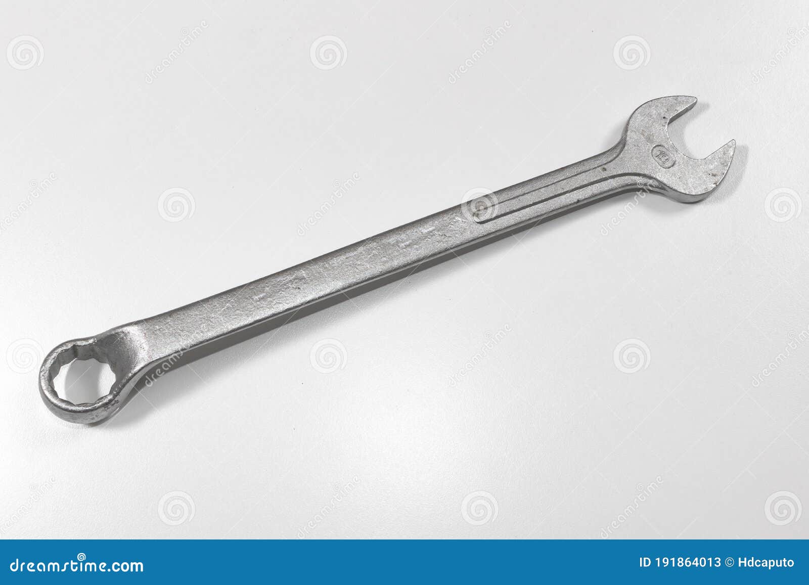 Big Isolated Spanner on White Background Stock Image - Image of ...
