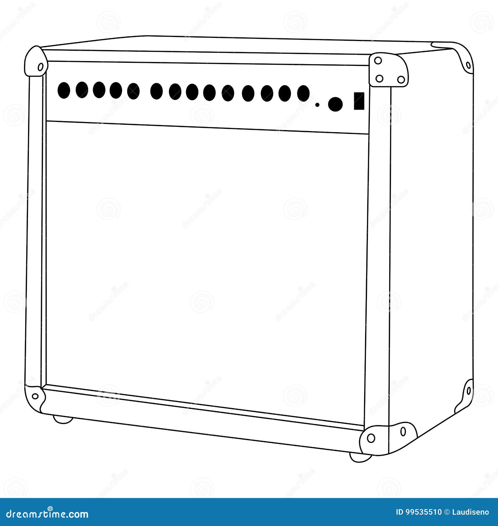 Isolated speaker outline stock vector. Illustration of sketch - 99535510
