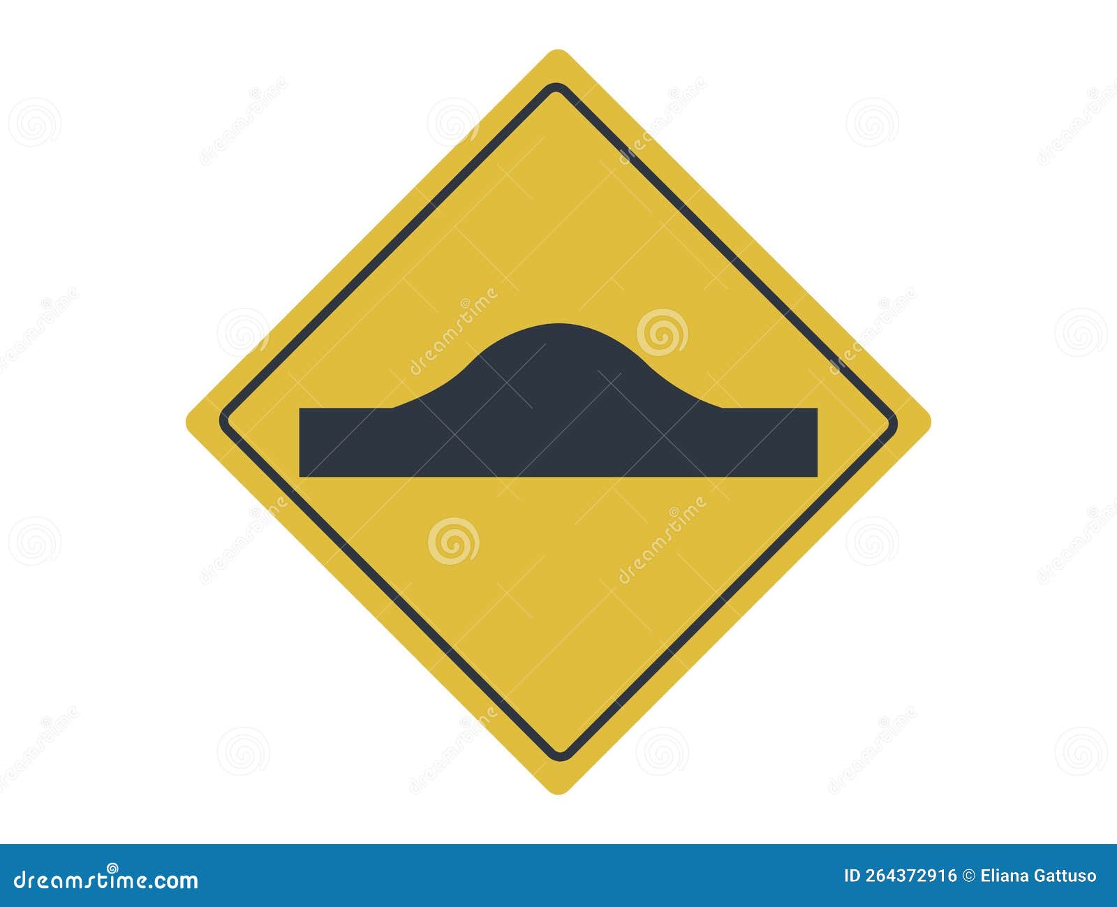 Isolated Speed Bump Traffic Sign. Flat Design Stock Vector ...