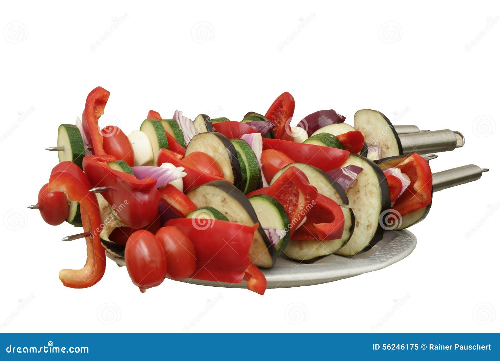 Isolated Spit with Vegetables Stock Image - Image of roast, food: 56246175
