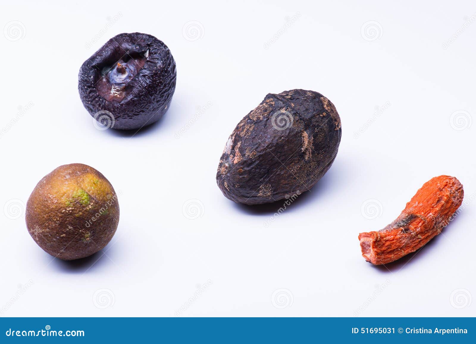 Isolated spoiled fruits stock image. Image of rotting - 51695031