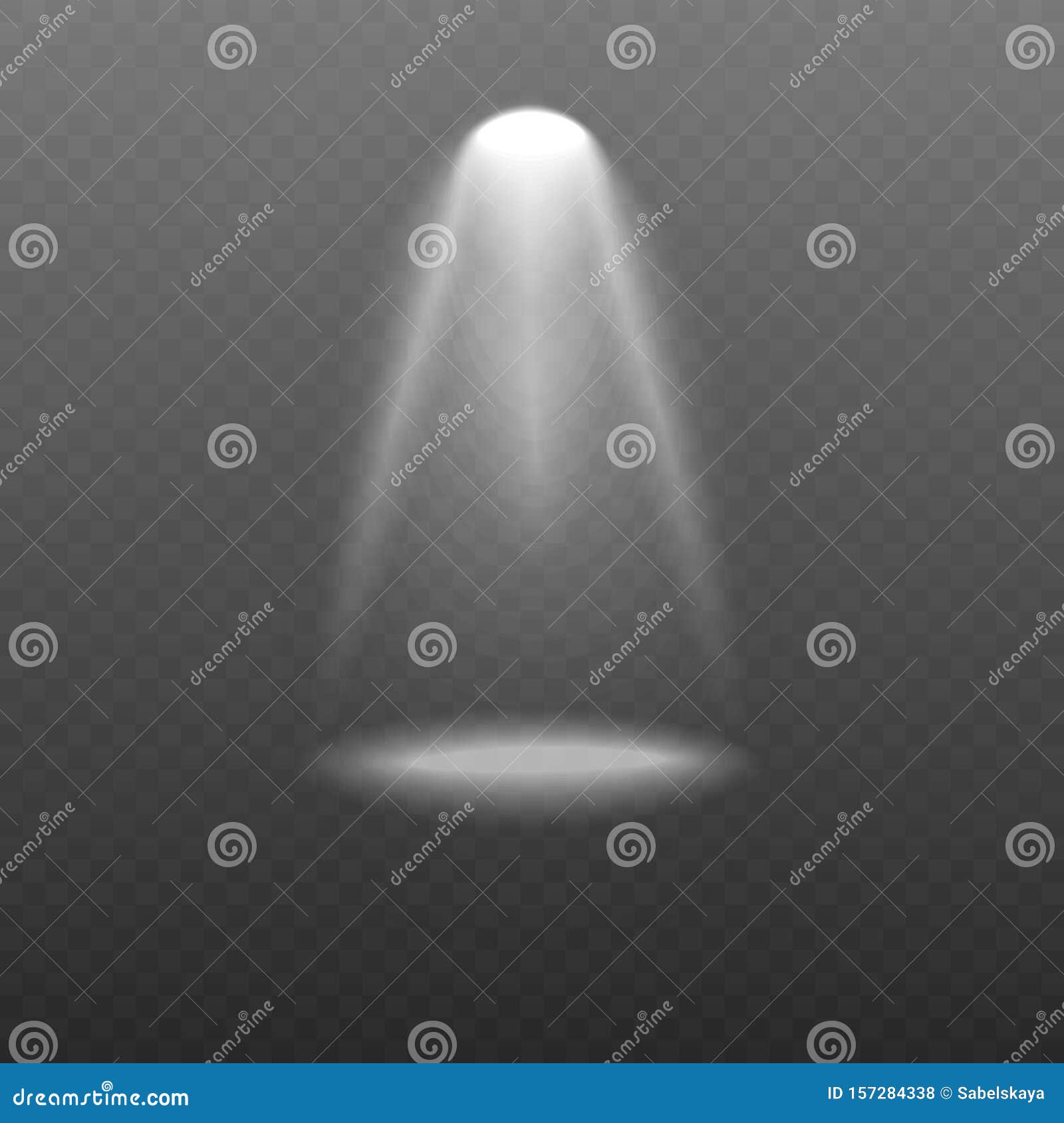 Isolated Spotlight Beam with Realistic Transparent Texture on Dark ...