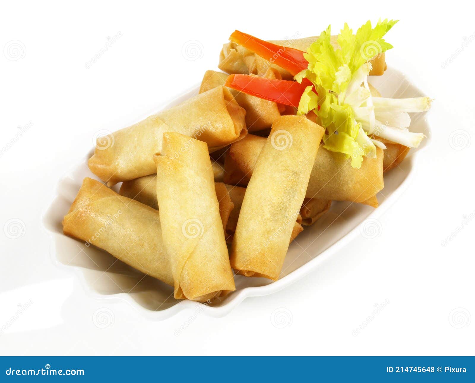 Fried Spring Rolls - Fast Food Stock Photo - Image of cooking, asian ...