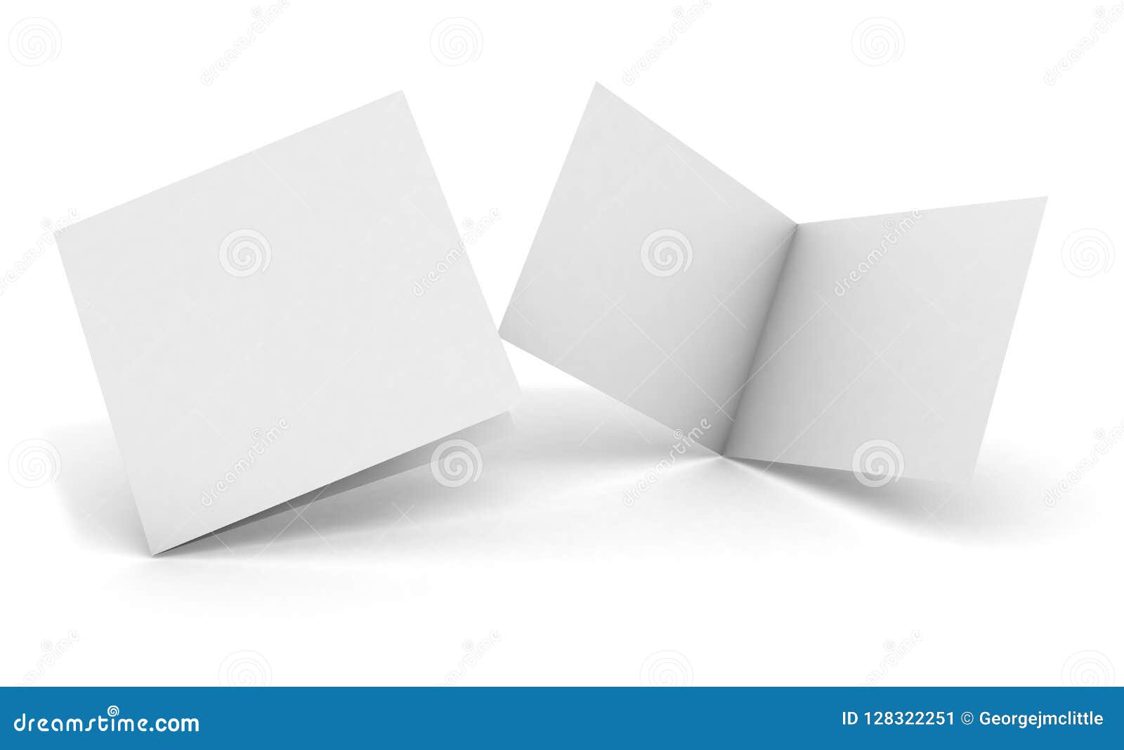 Isolated Square Bifold Brochure Stock Illustration - Illustration of ...