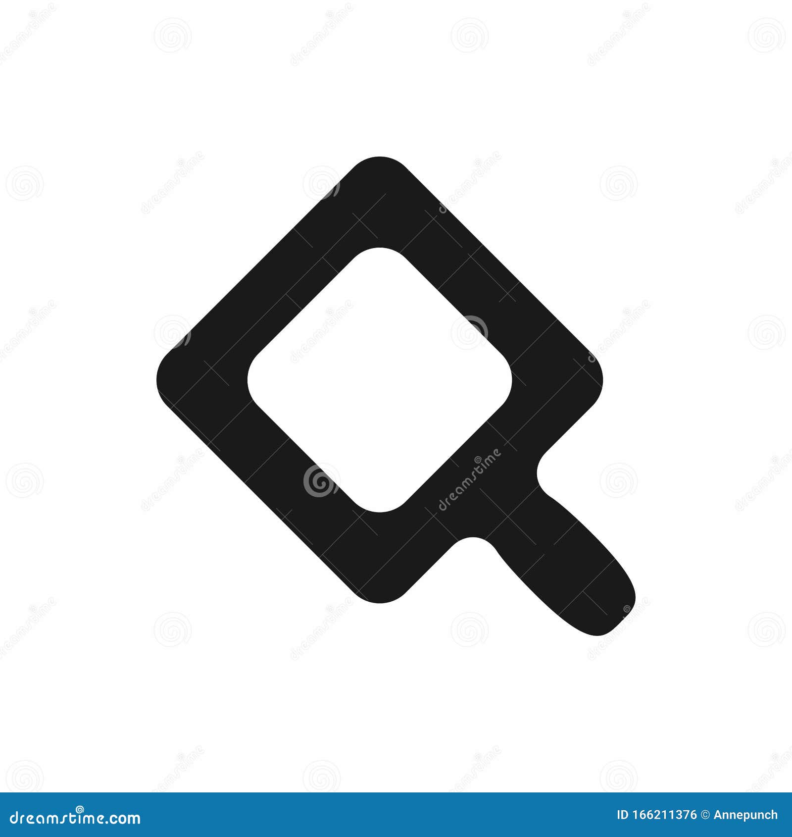 Isolated Square Magnifier. Flat Logo, Icon, Symbol Stock Vector ...