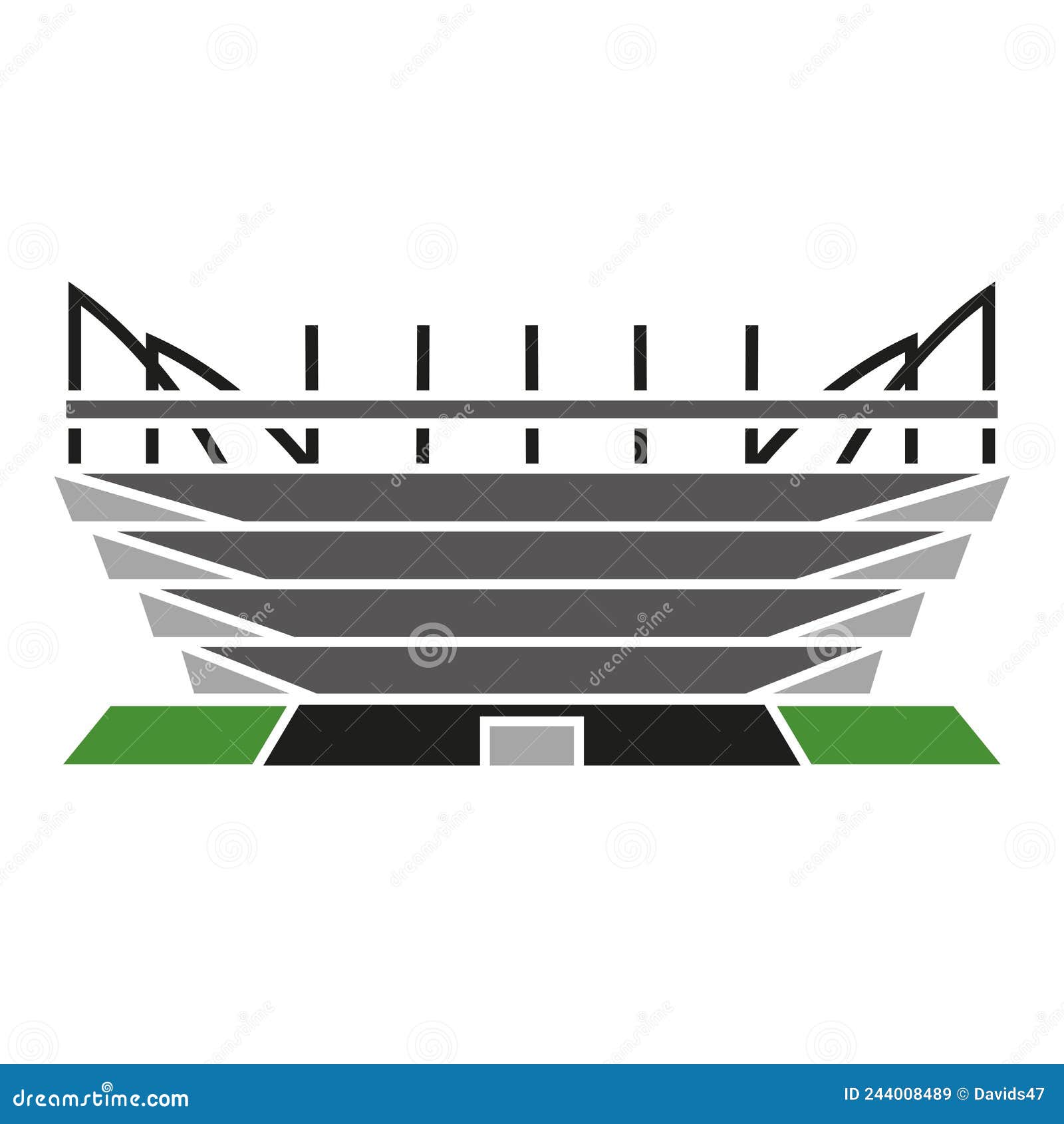 Isolated Square Open Stadium Vector Illustration Stock Vector ...