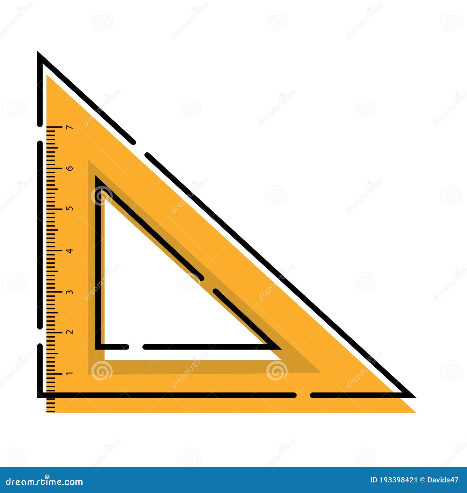 Isolated square ruler icon stock vector. Illustration of clipart ...