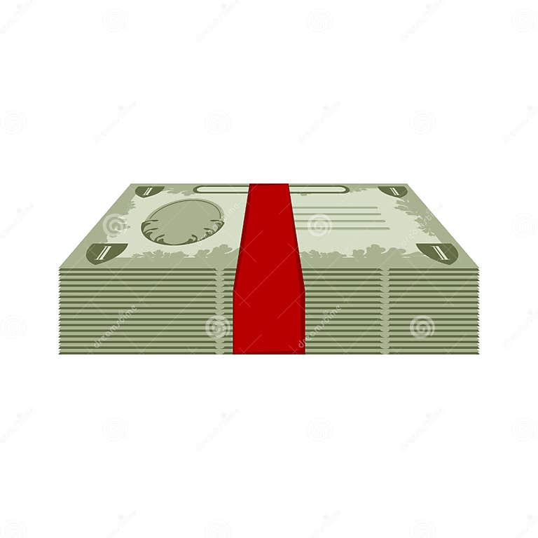 Isolated stack of bills stock vector. Illustration of economy - 127170671