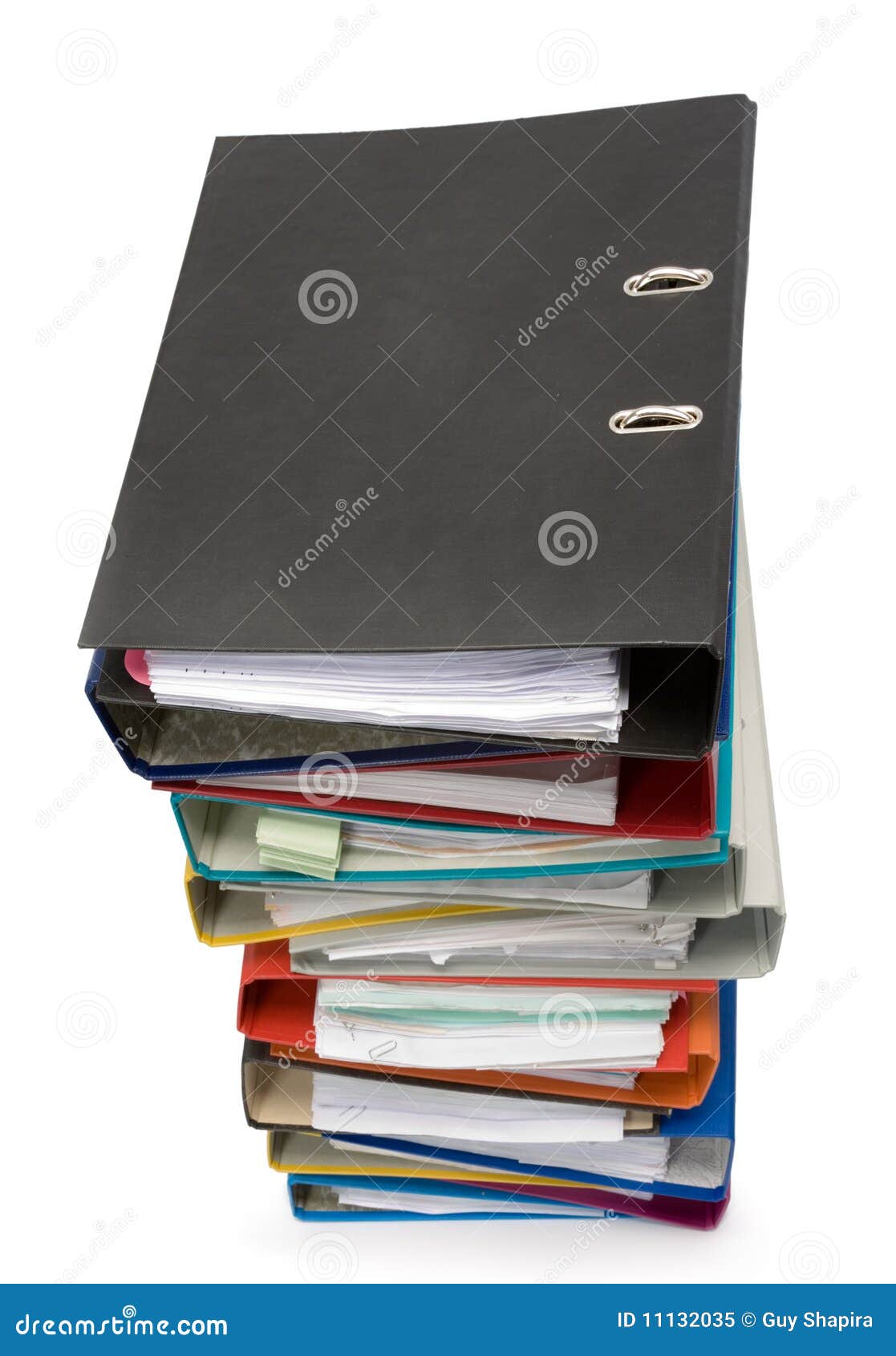 Isolated Stack Of Folders Stock Image | CartoonDealer.com #11131975