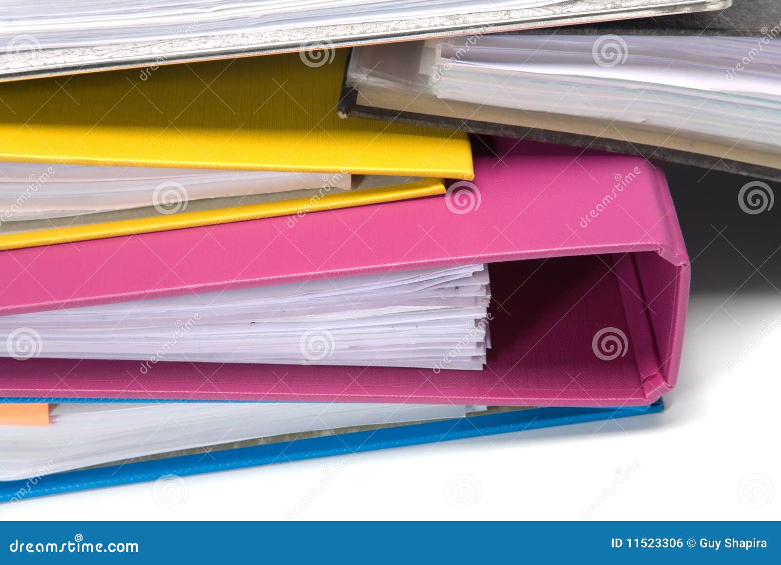 Isolated stack of folders stock photo. Image of paperwork - 11523306
