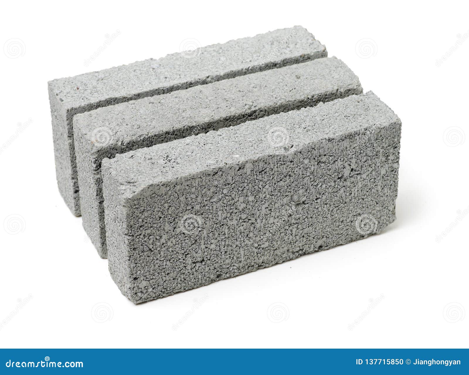 Isolated Stack of Gray Clay Bricks for Construction Stock Photo - Image ...