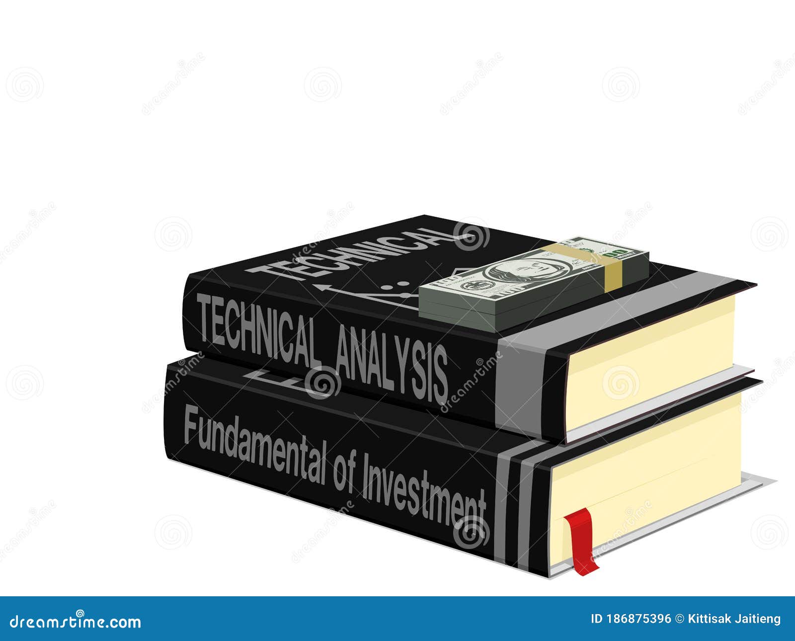 Isolated Stack Of Dollars. Green Bills. Money And Wealth. Banknotes ...