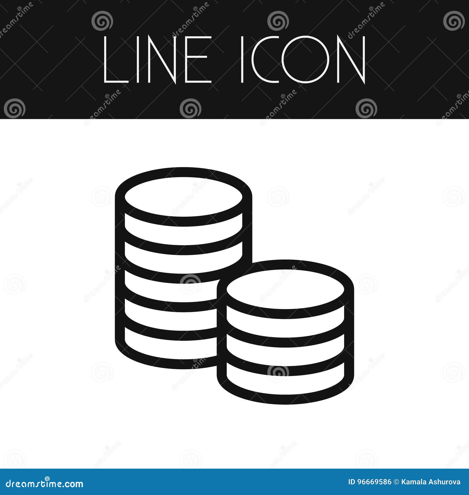 Isolated Stack Outline. Chip Vector Element Can Be Used for Chip, Stack ...