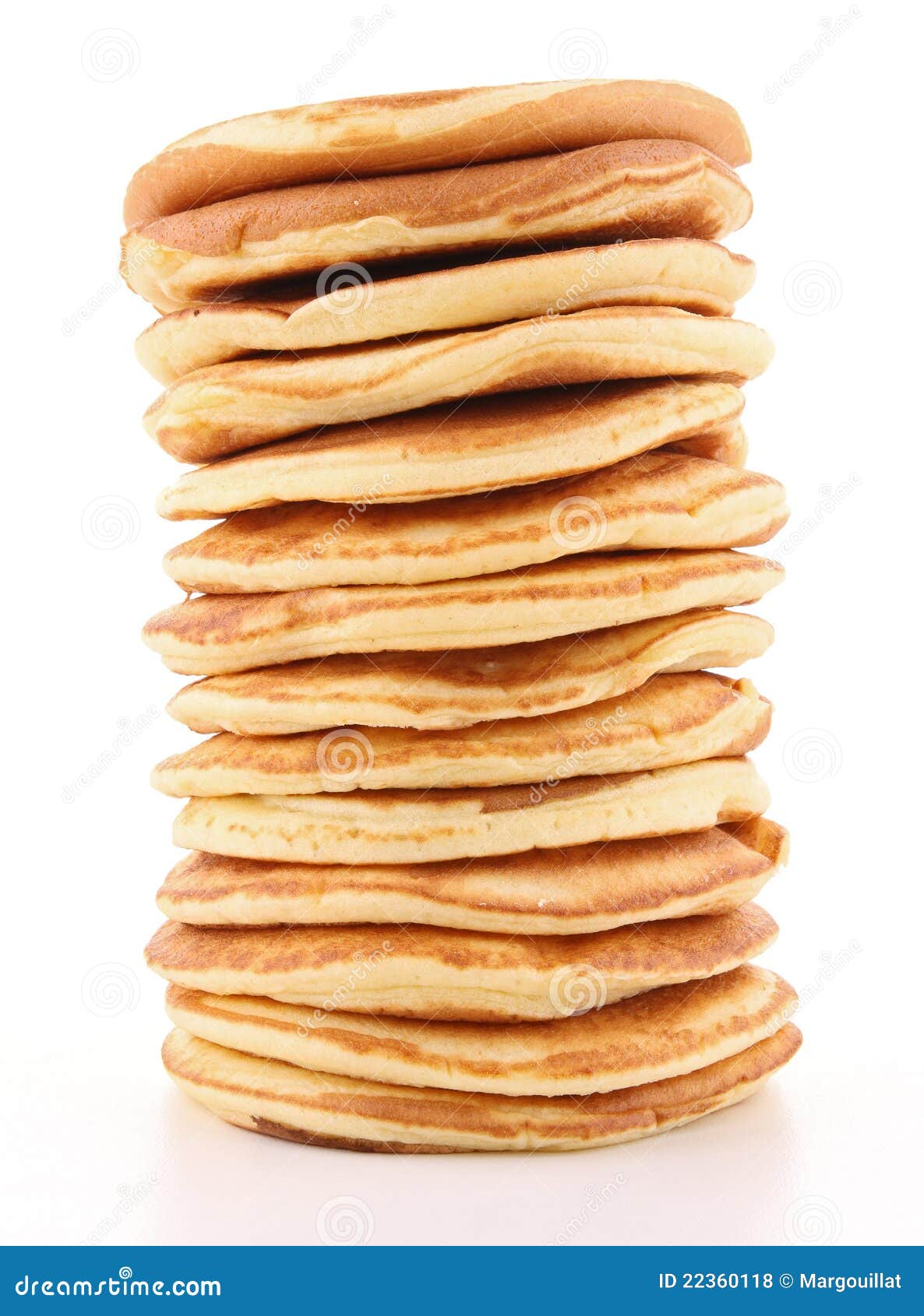 Isolated stack of pancakes stock photo. Image of gourmet - 22360118