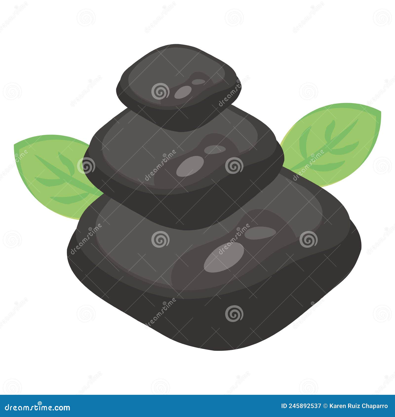 Isolated Stack of Spa Stones Icon Vector Stock Vector - Illustration of ...