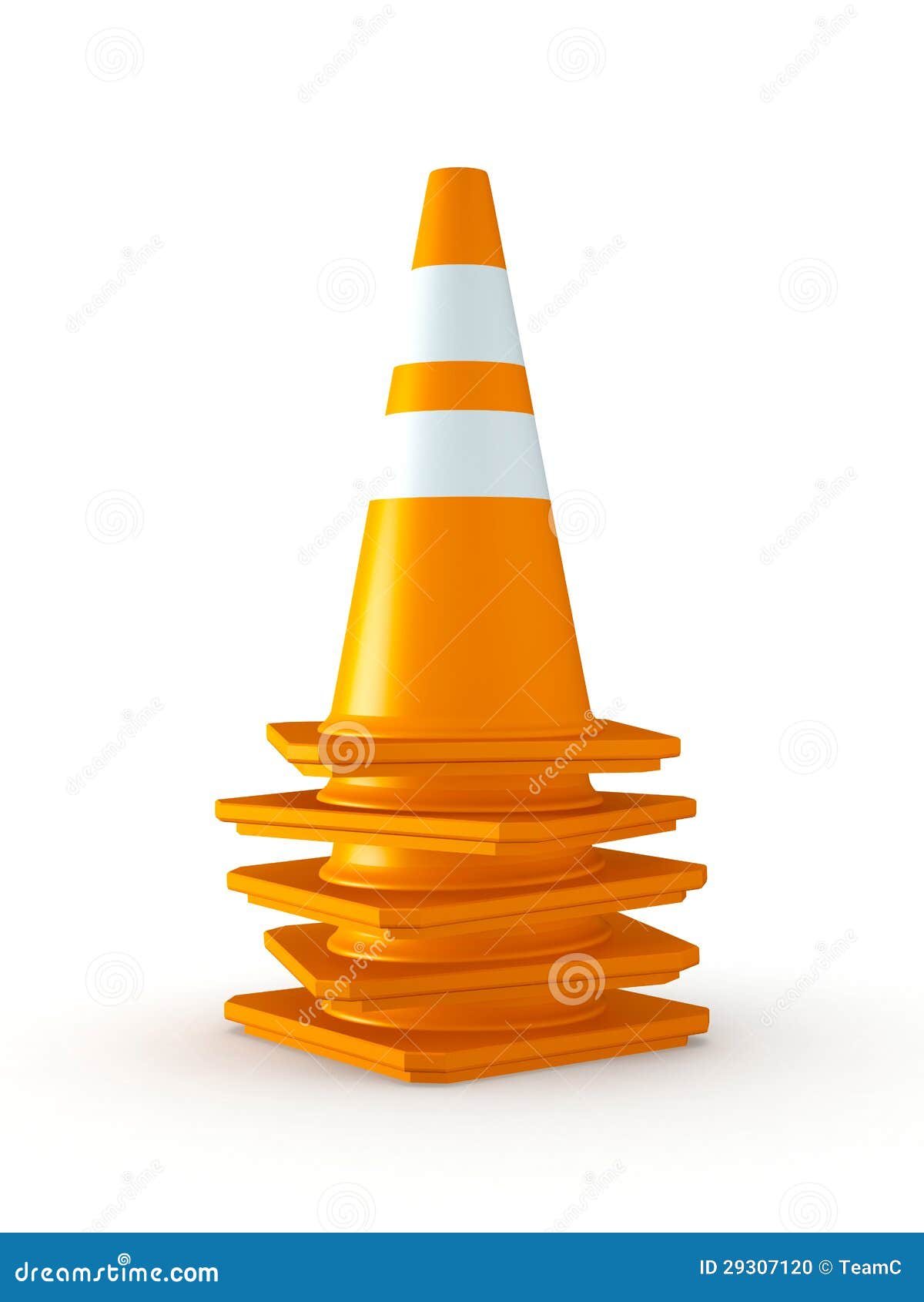 Stack of Traffic Cones stock illustration. Illustration of barricade ...