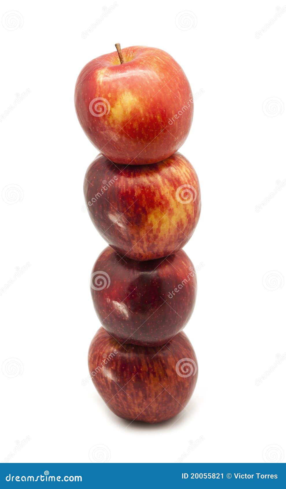 Isolated Stacked Apples stock image. Image of fresh, food - 20055821