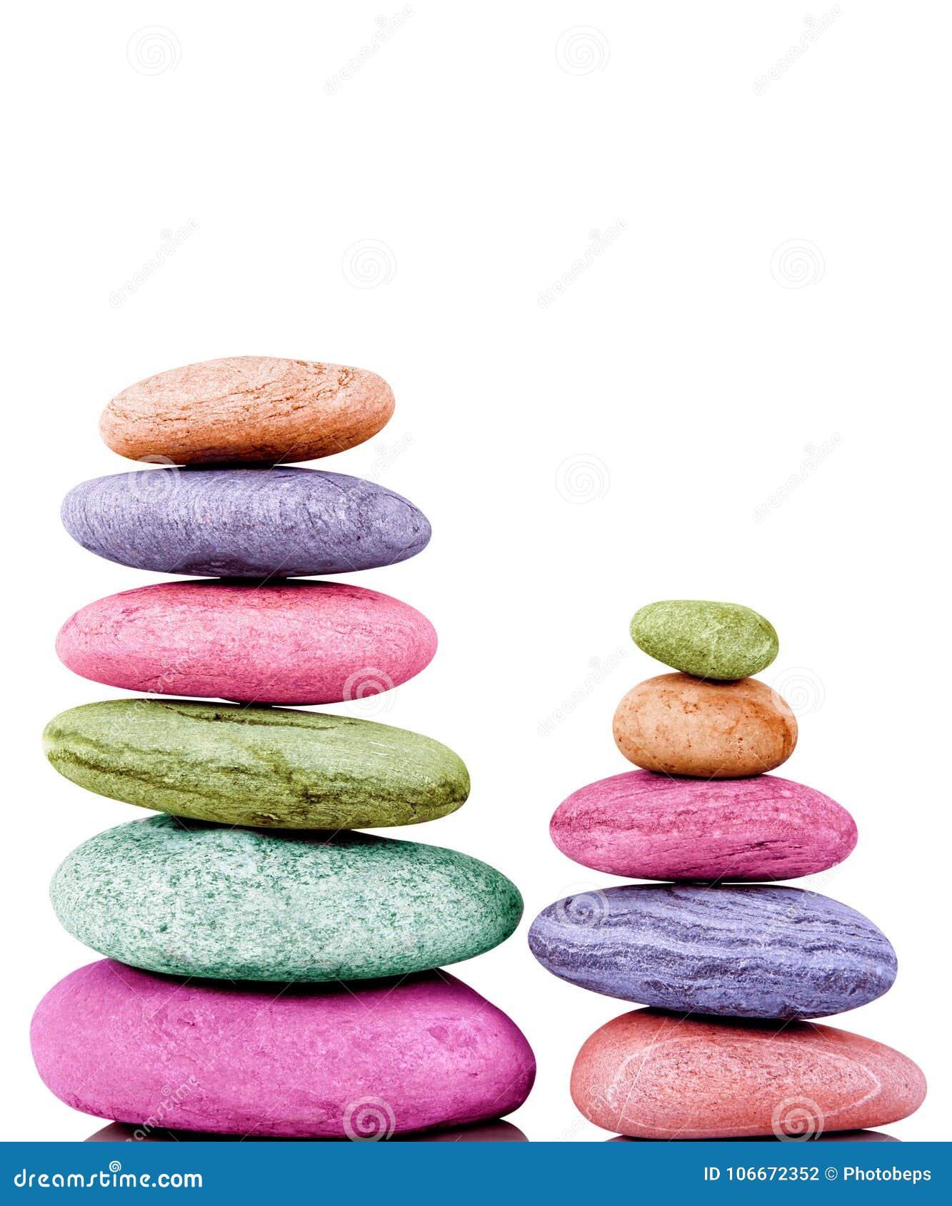 Stacked Stones on White Background Stock Photo - Image of treatment ...