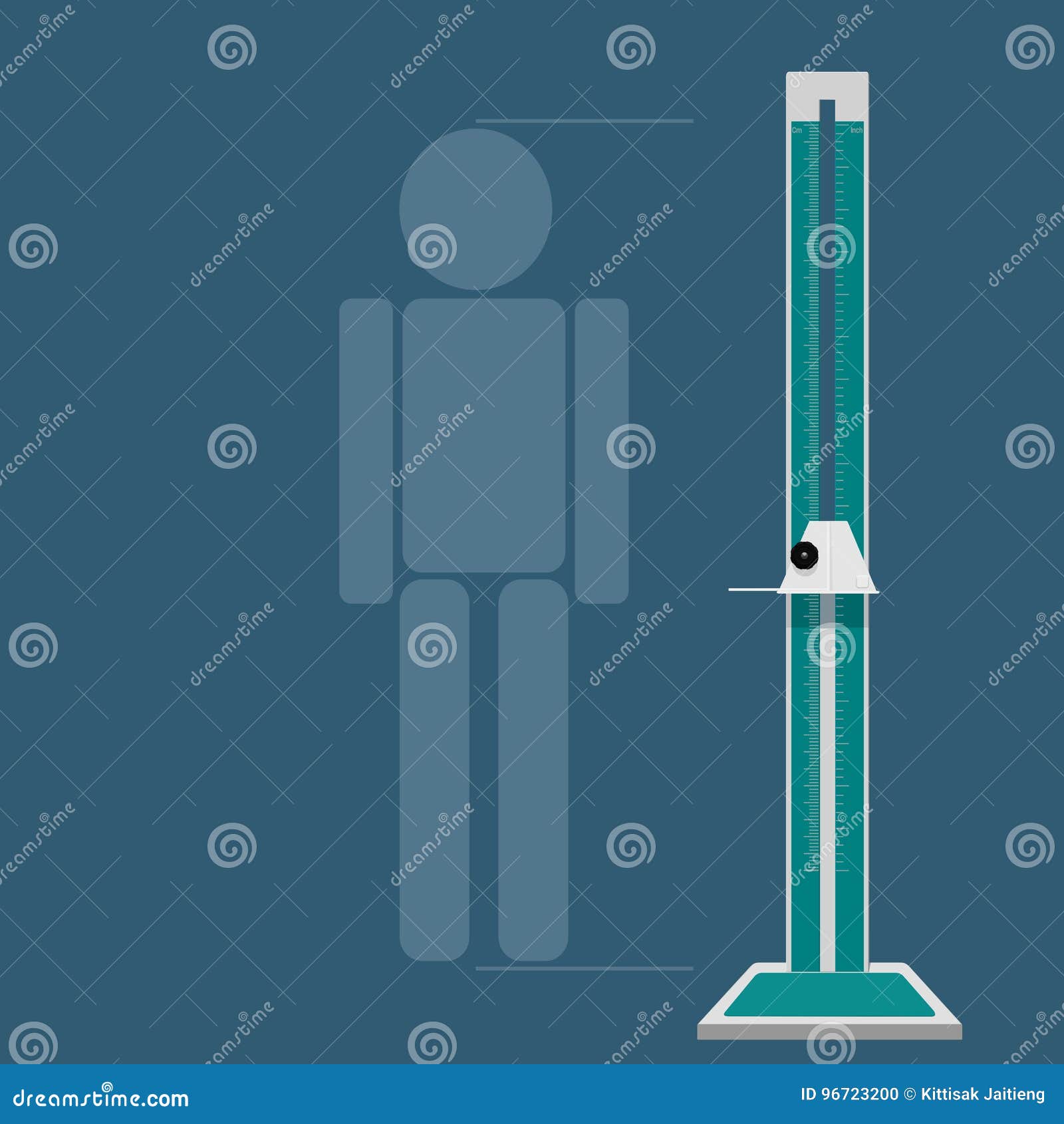 Isolated stadiometer stock vector. Illustration of indicator - 96723200